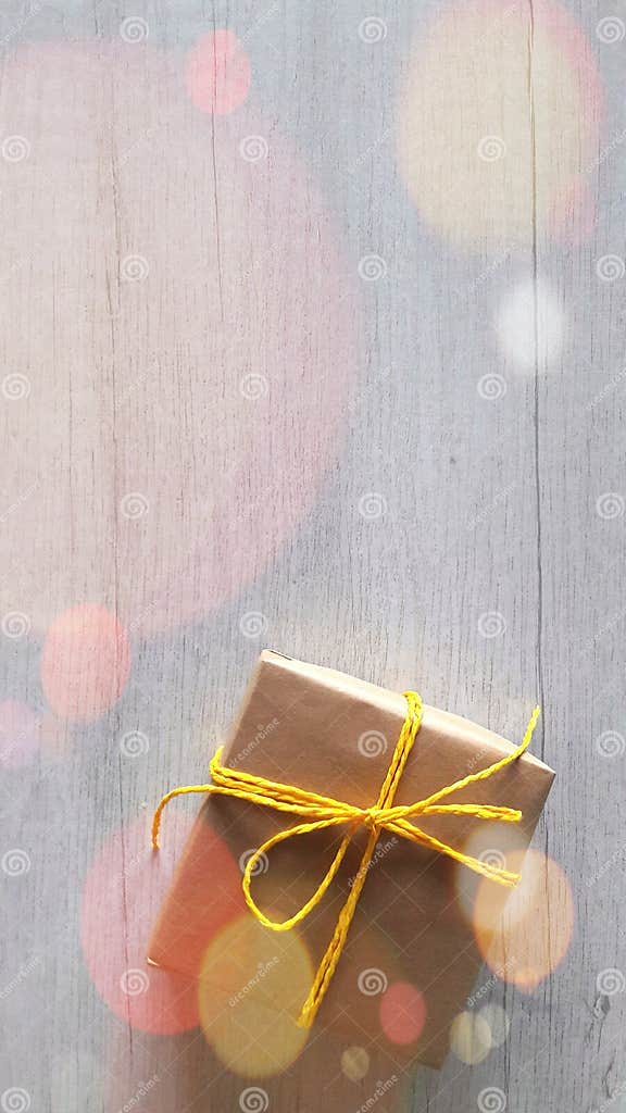 Parcel Box on a Light Surface Stock Image - Image of wooden, gift ...