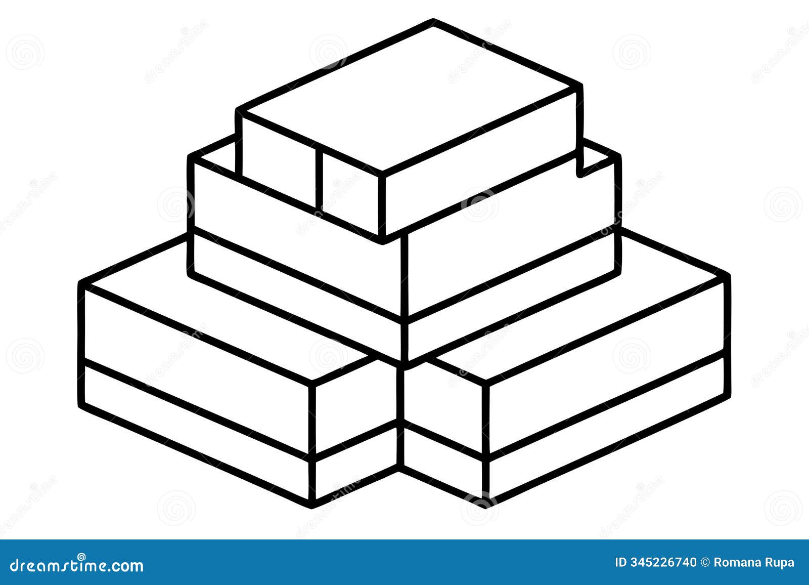 Stack of Cardboard Boxes Icon Stock Illustration - Illustration of ...