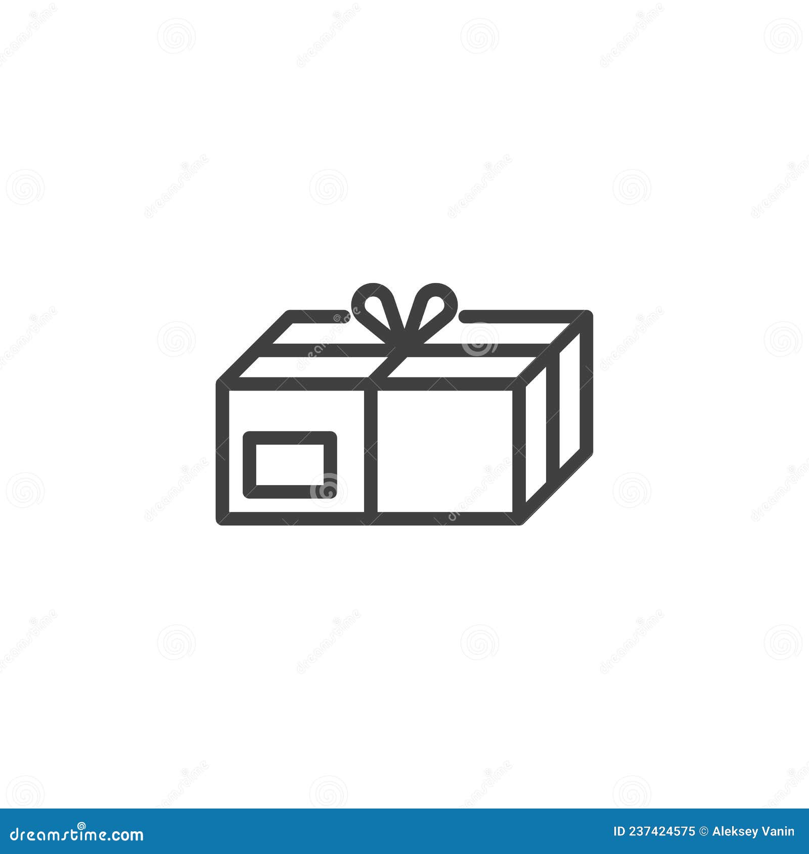 Parcel Box Packaging Line Icon Stock Vector - Illustration of icon ...