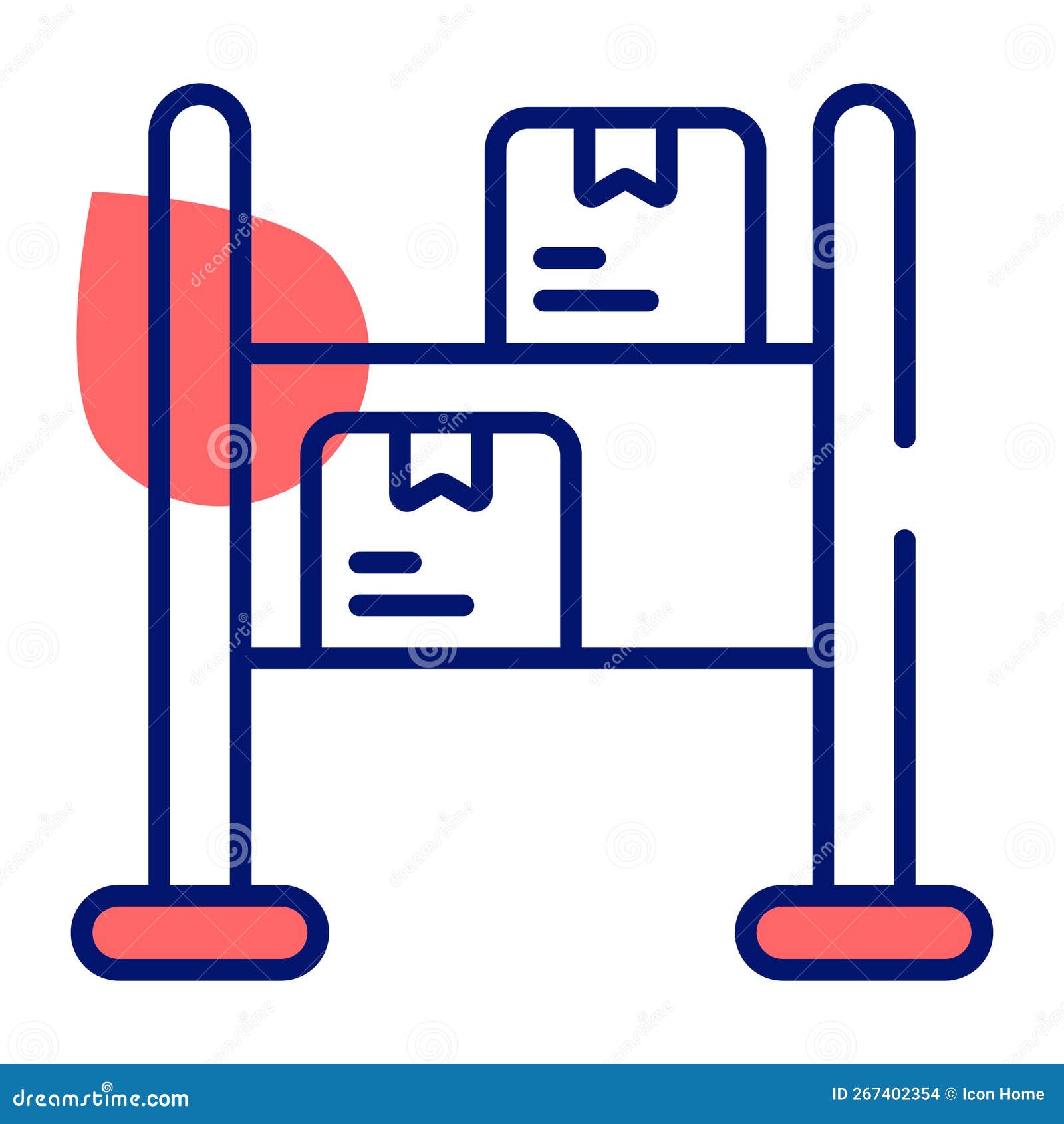 Parcel Box on Racks, Vector Design of Inventory in Modern Style Stock ...