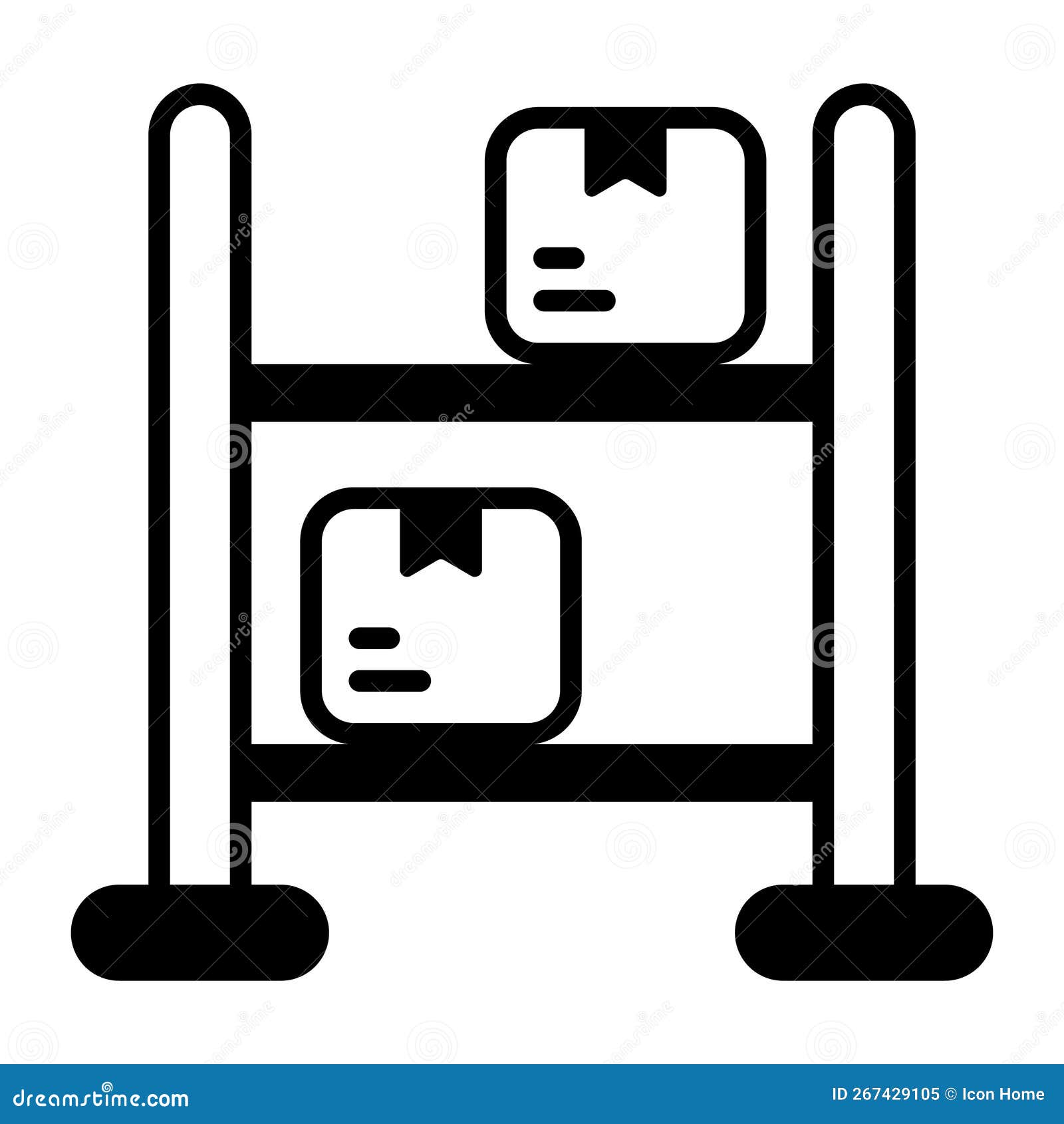 Parcel Box on Racks, Vector Design of Inventory in Modern Style Stock ...