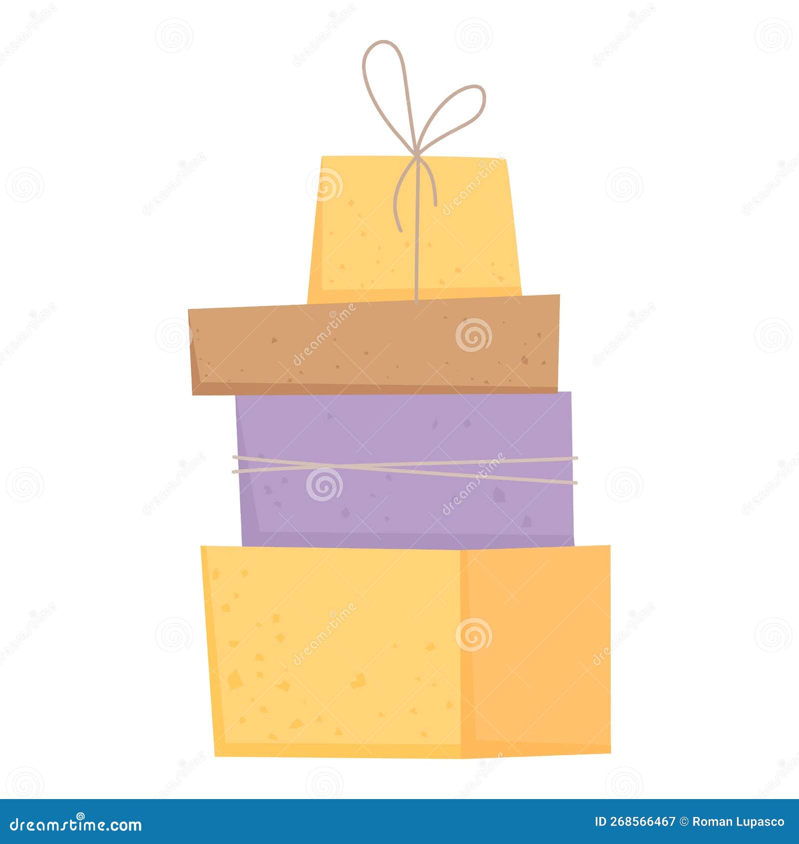 Parcel Box Stack Set Cartoon Vector. Box Delivery Stock Vector ...