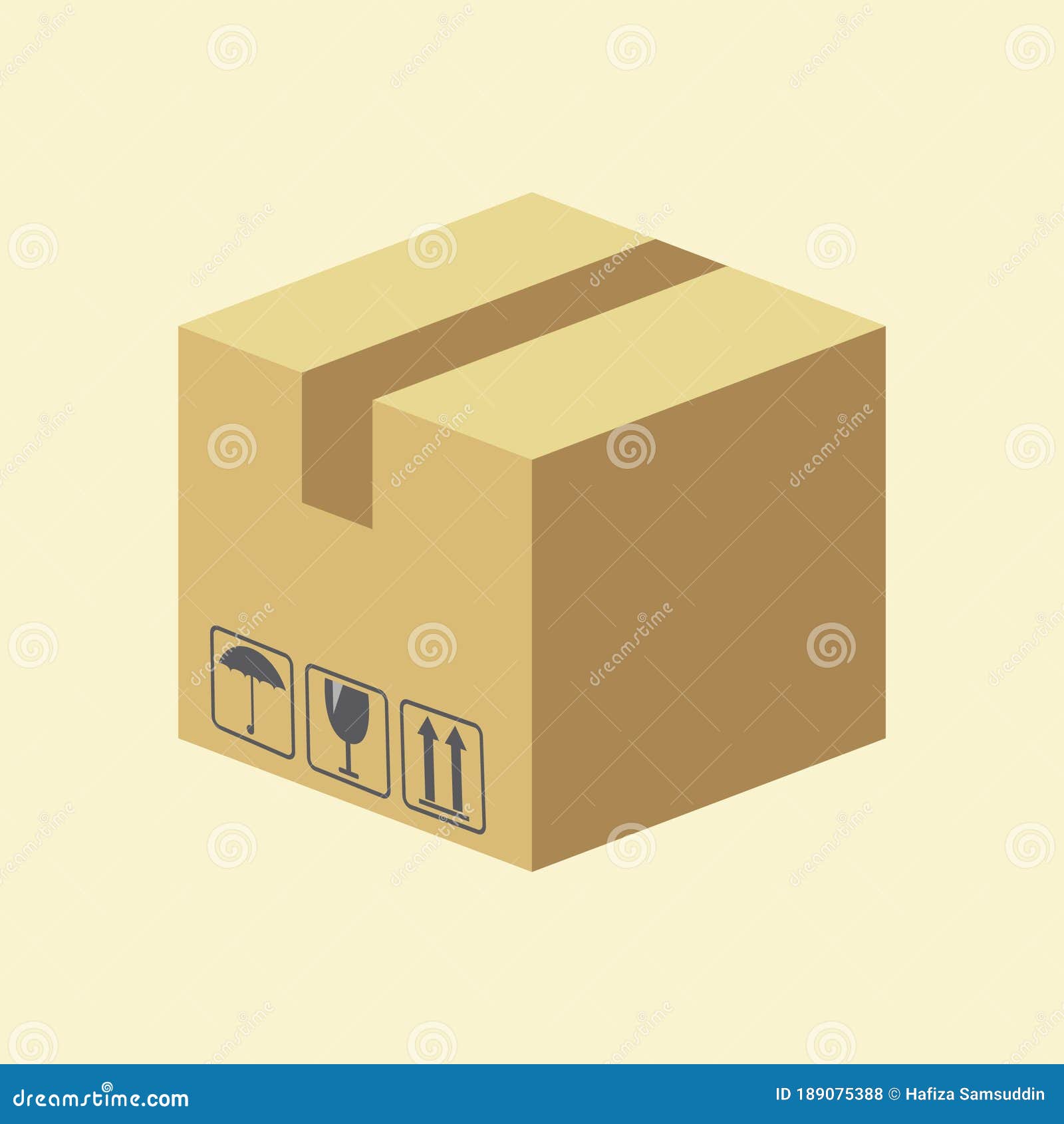 Parcel Box. Vector Illustration Decorative Design Stock Vector ...