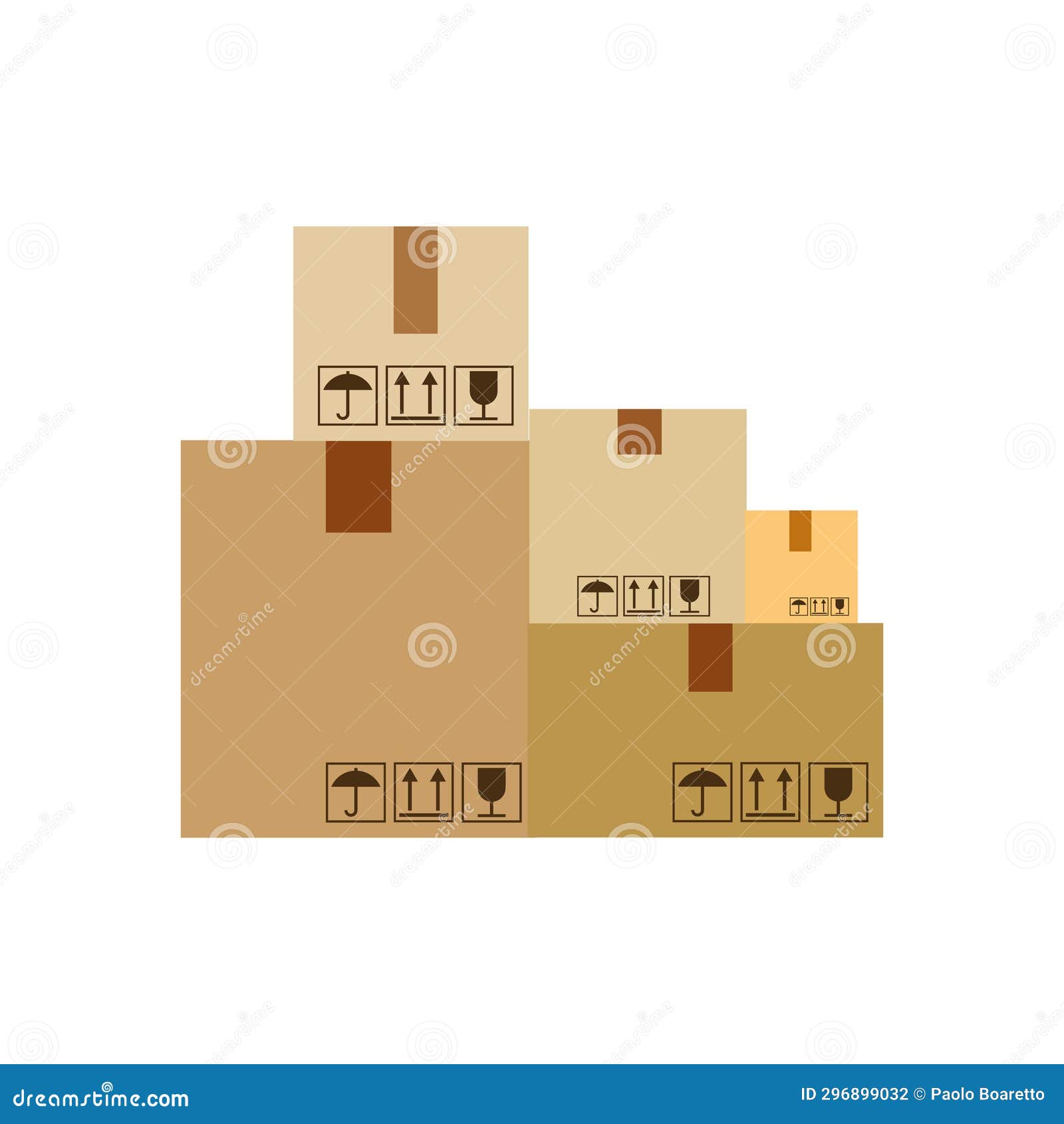 Parcel Box Vector. Parcel Box on White Background Stock Vector ...