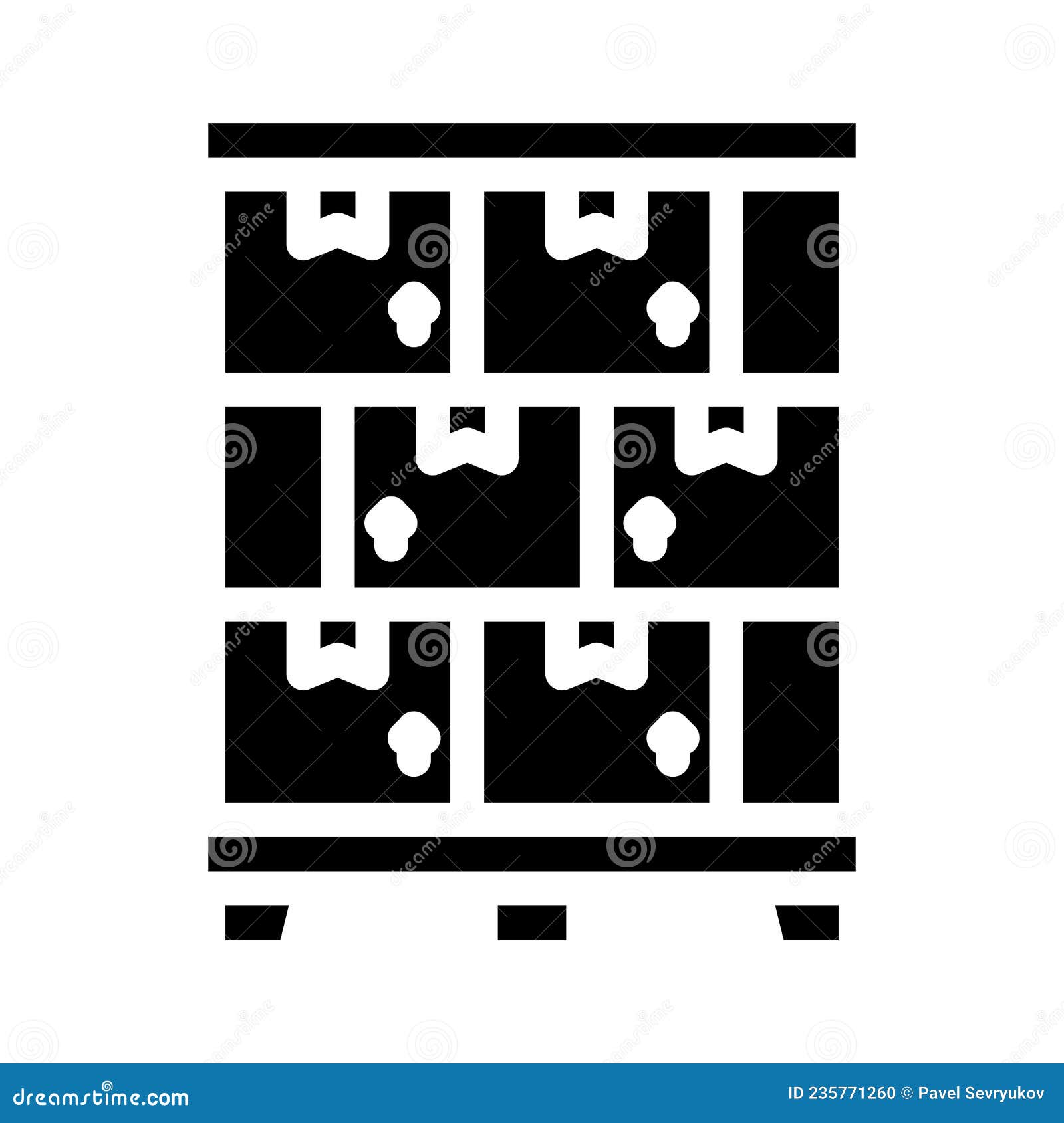 Parcel Boxes Glyph Icon Vector Illustration Stock Vector - Illustration ...