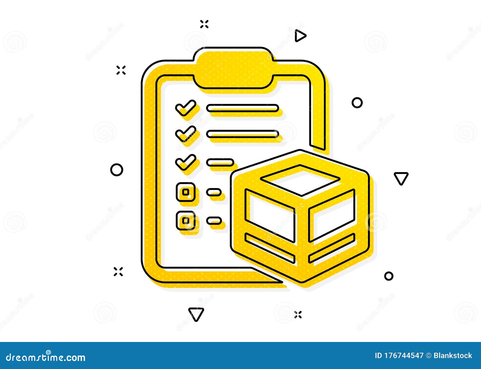 Parcel Checklist Line Icon. Logistics Check. Vector | CartoonDealer.com ...