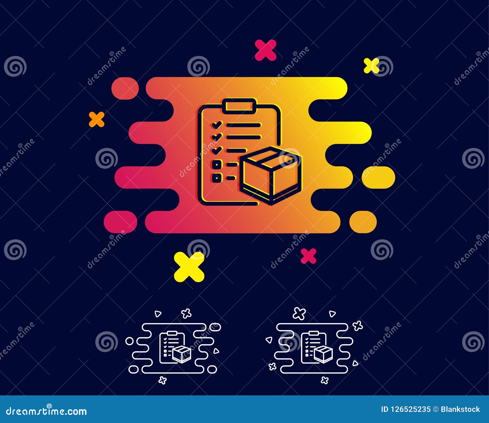 Parcel Checklist Line Icon. Logistics Check. Stock Vector ...