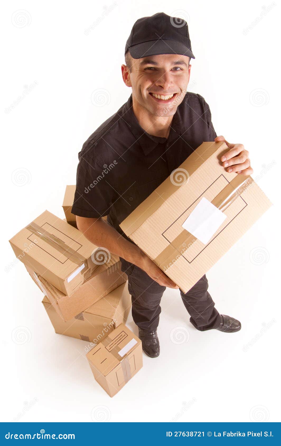 Parcel delivery stock image. Image of uniform, delivering - 27638721