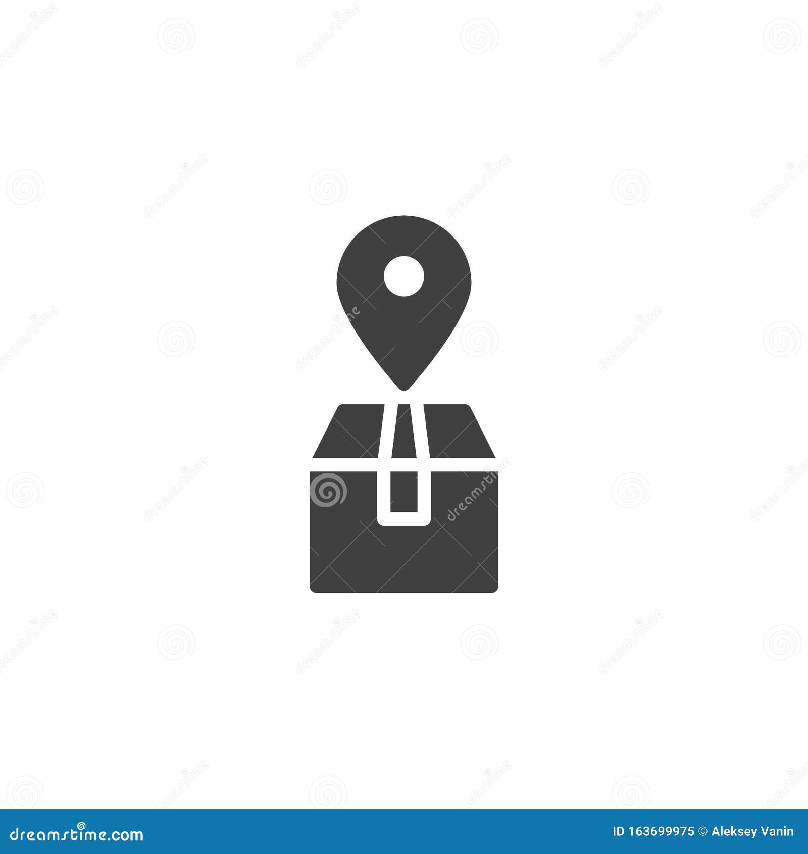 Parcel Delivery Destination Vector Icon Stock Vector - Illustration of ...