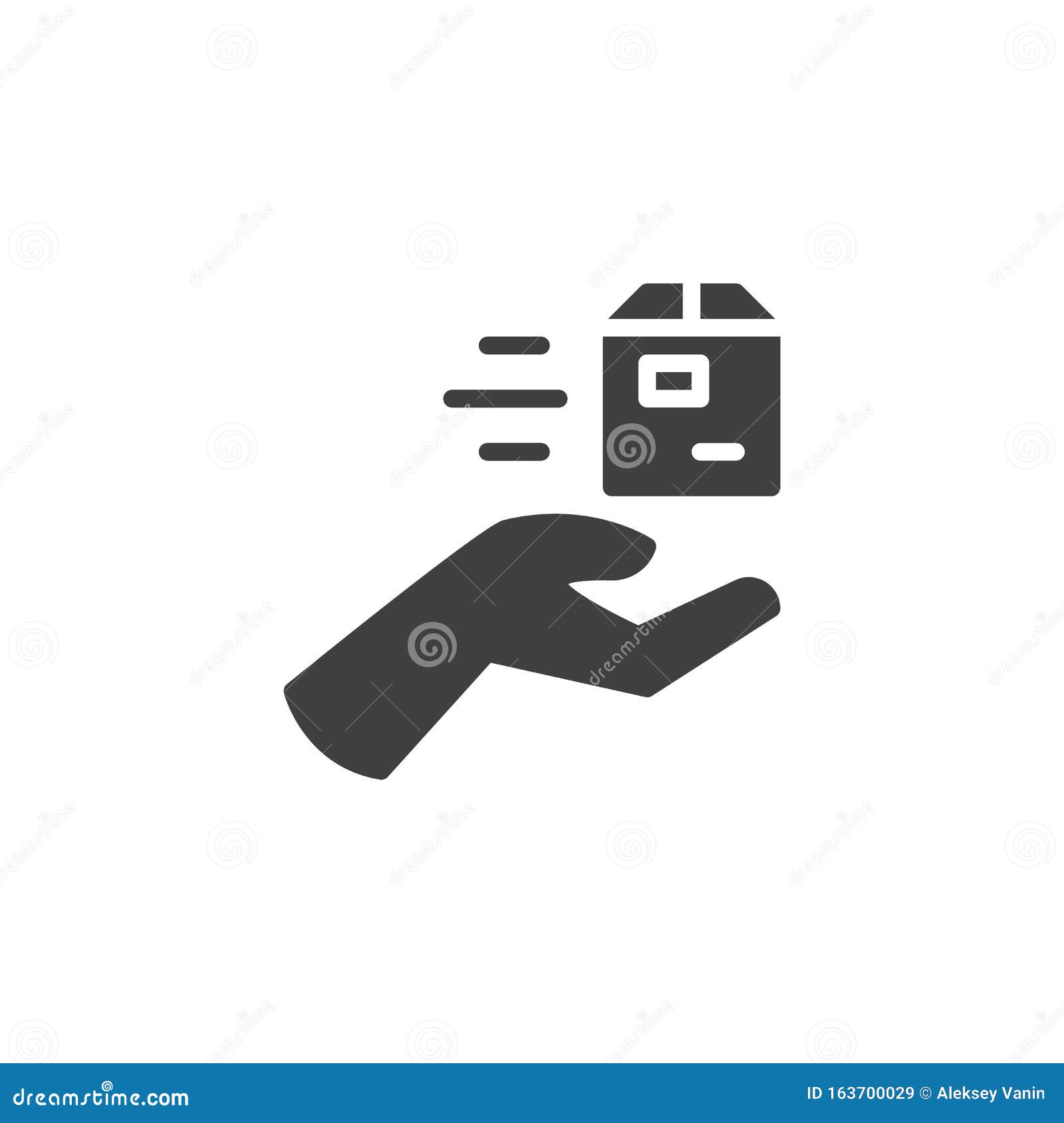 Parcel Delivery Hand Vector Icon Stock Vector - Illustration of hand ...
