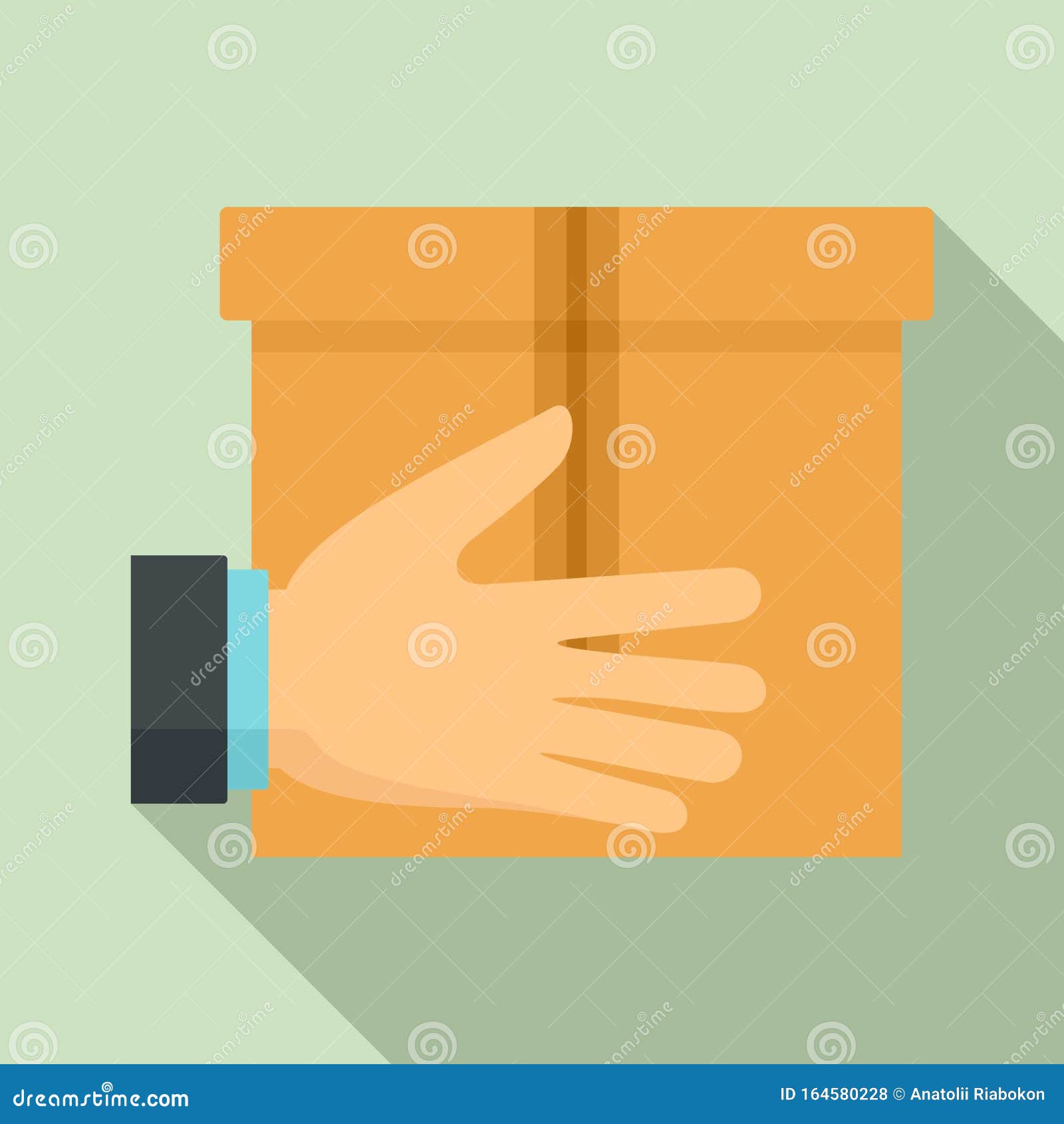 Parcel Delivery Icon, Flat Style Stock Vector - Illustration of deliver ...
