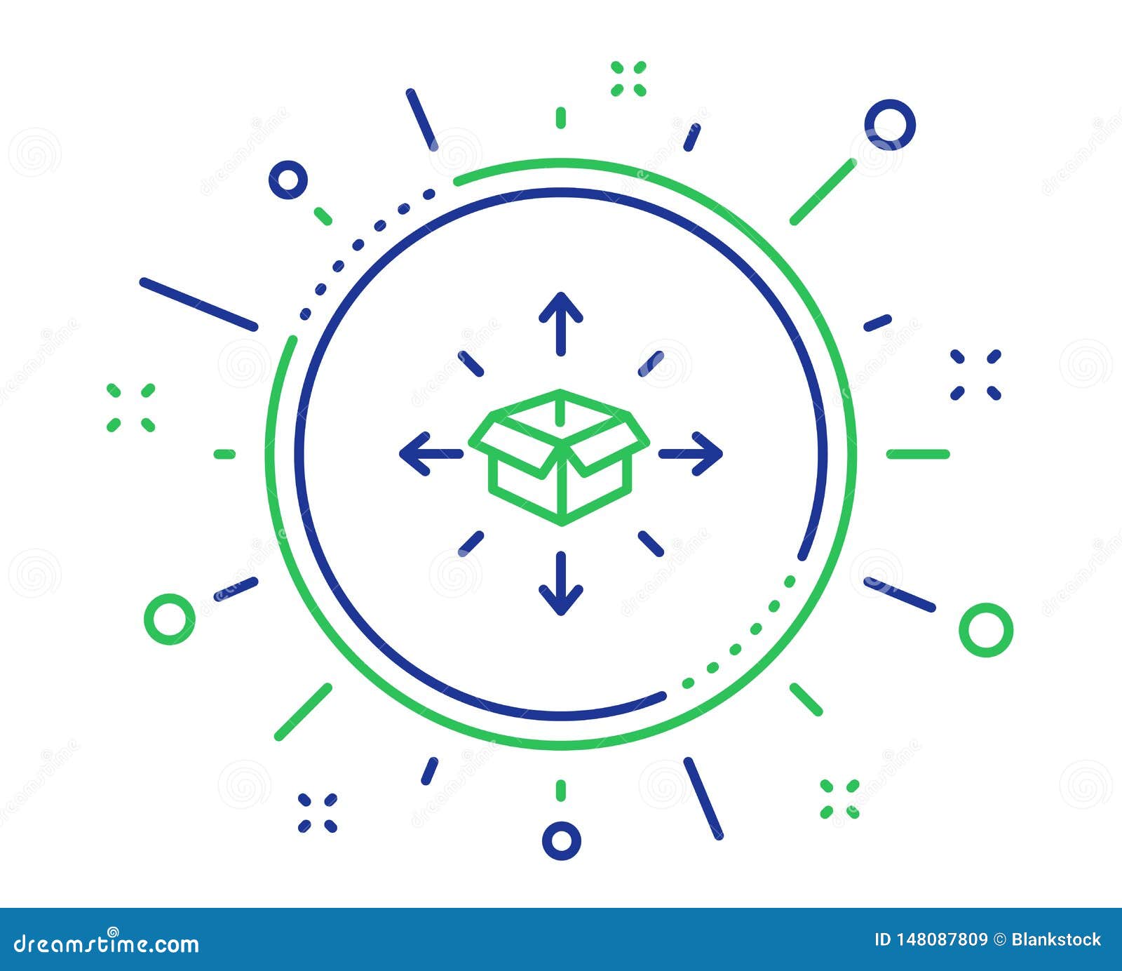 Parcel Delivery Line Icon. Logistics Service Sign. Vector Stock Vector ...