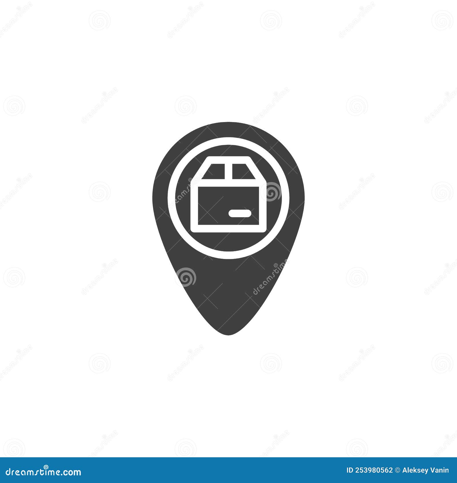 Parcel Delivery Point Vector Icon Stock Vector - Illustration of ...