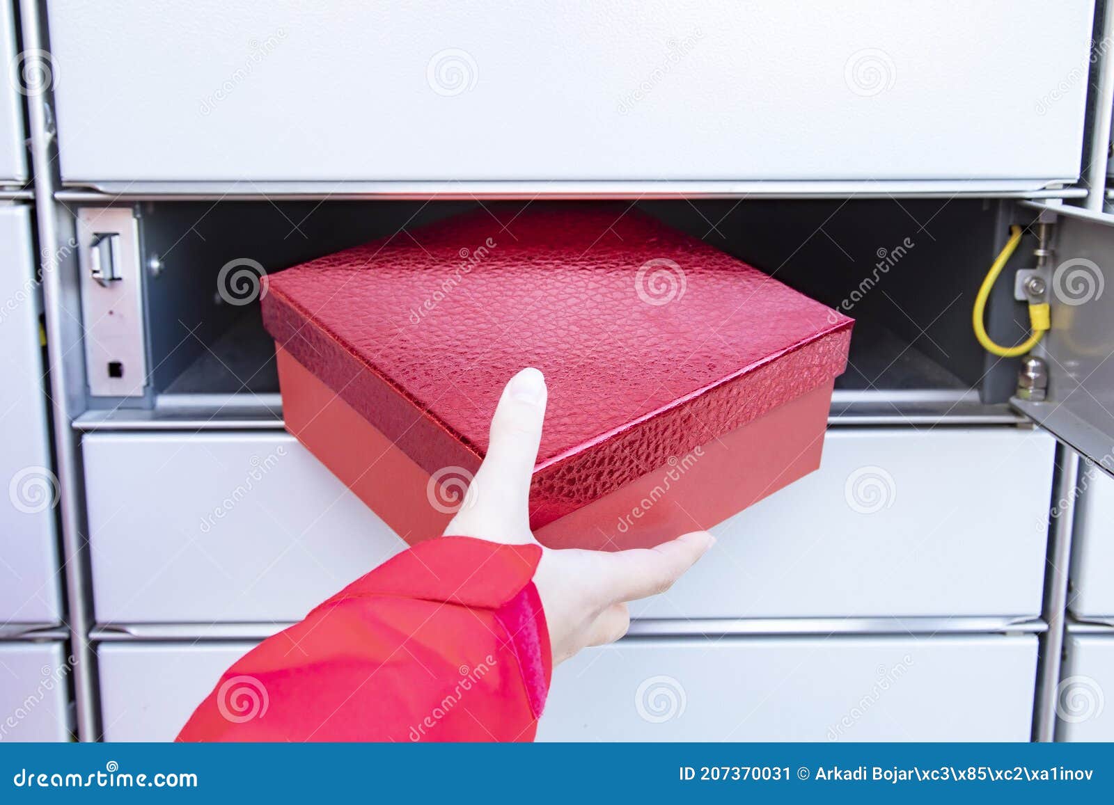 Parcel Delivery with Self-service Locker Post Terminal Stock Image ...