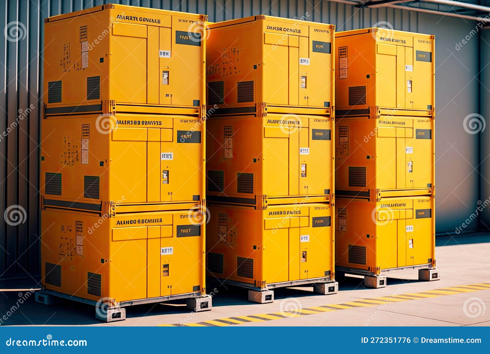 Parcel Delivery Service Boxes on Warehouse Racks Stock Illustration ...