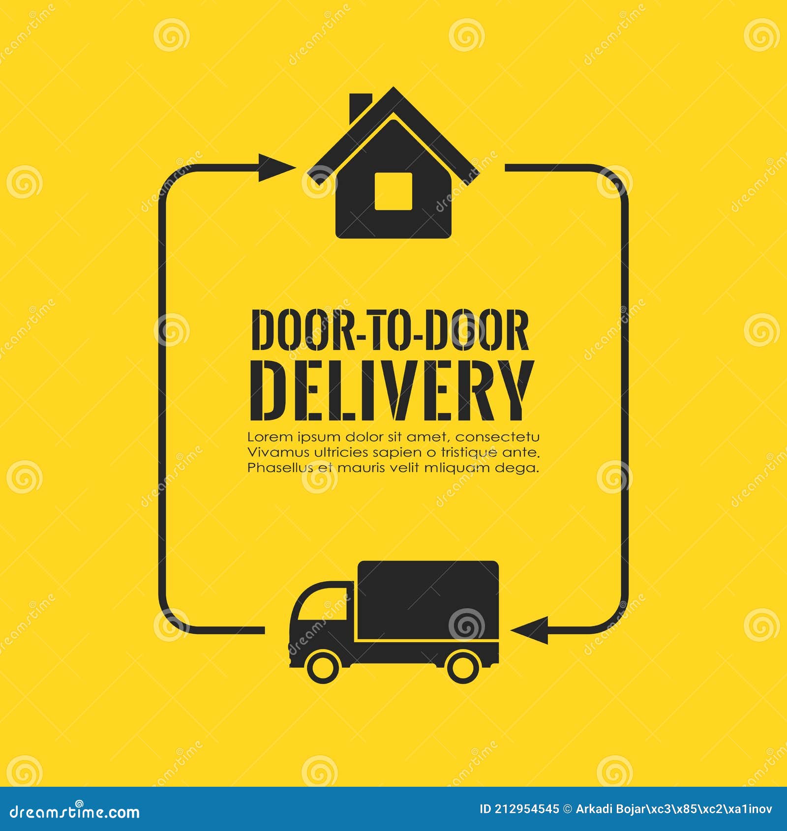 Parcel Delivery Service, Vector Poster Stock Vector - Illustration of ...