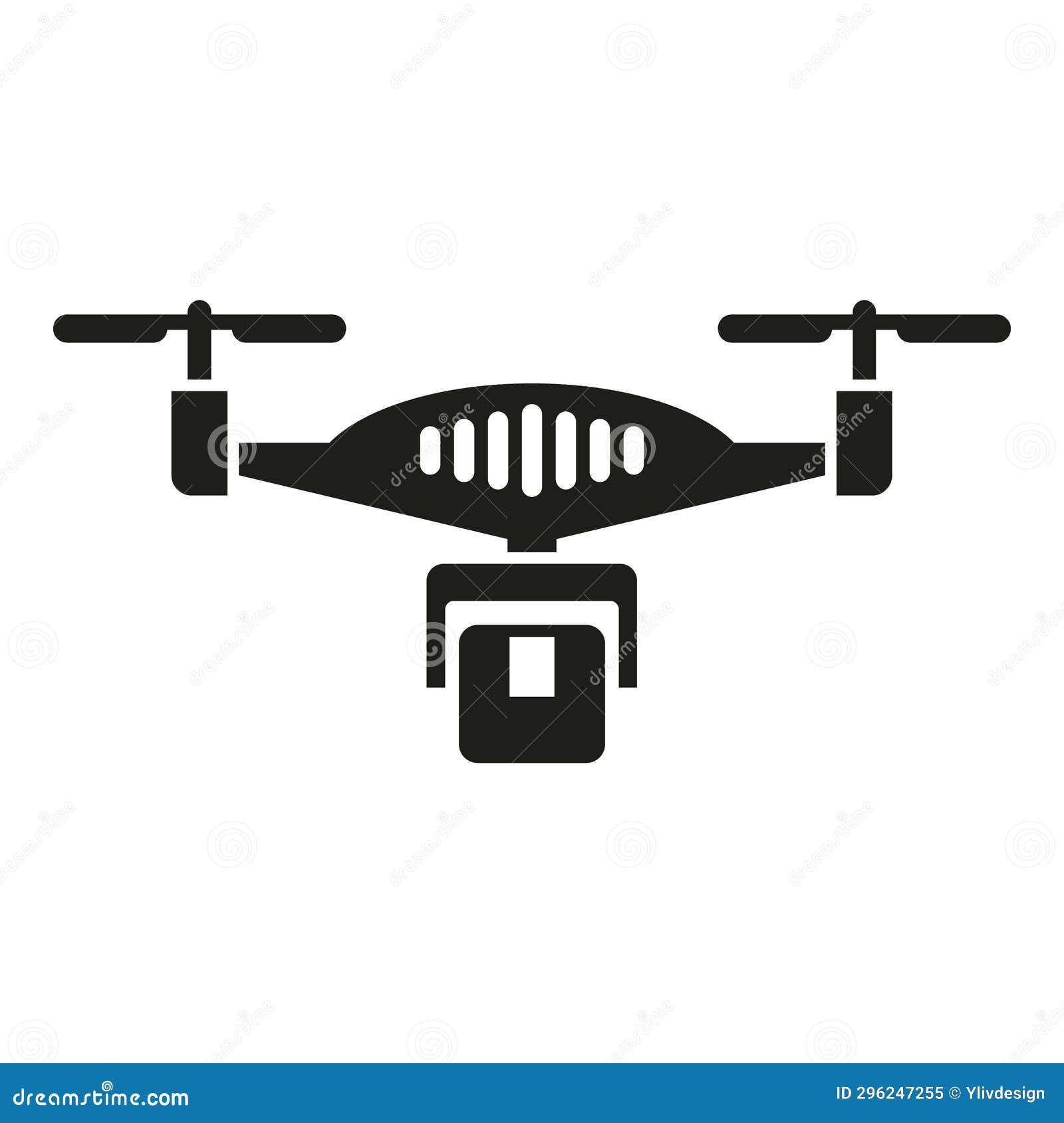 Parcel Drone Control Icon Simple Vector. Map Land View Stock Vector ...
