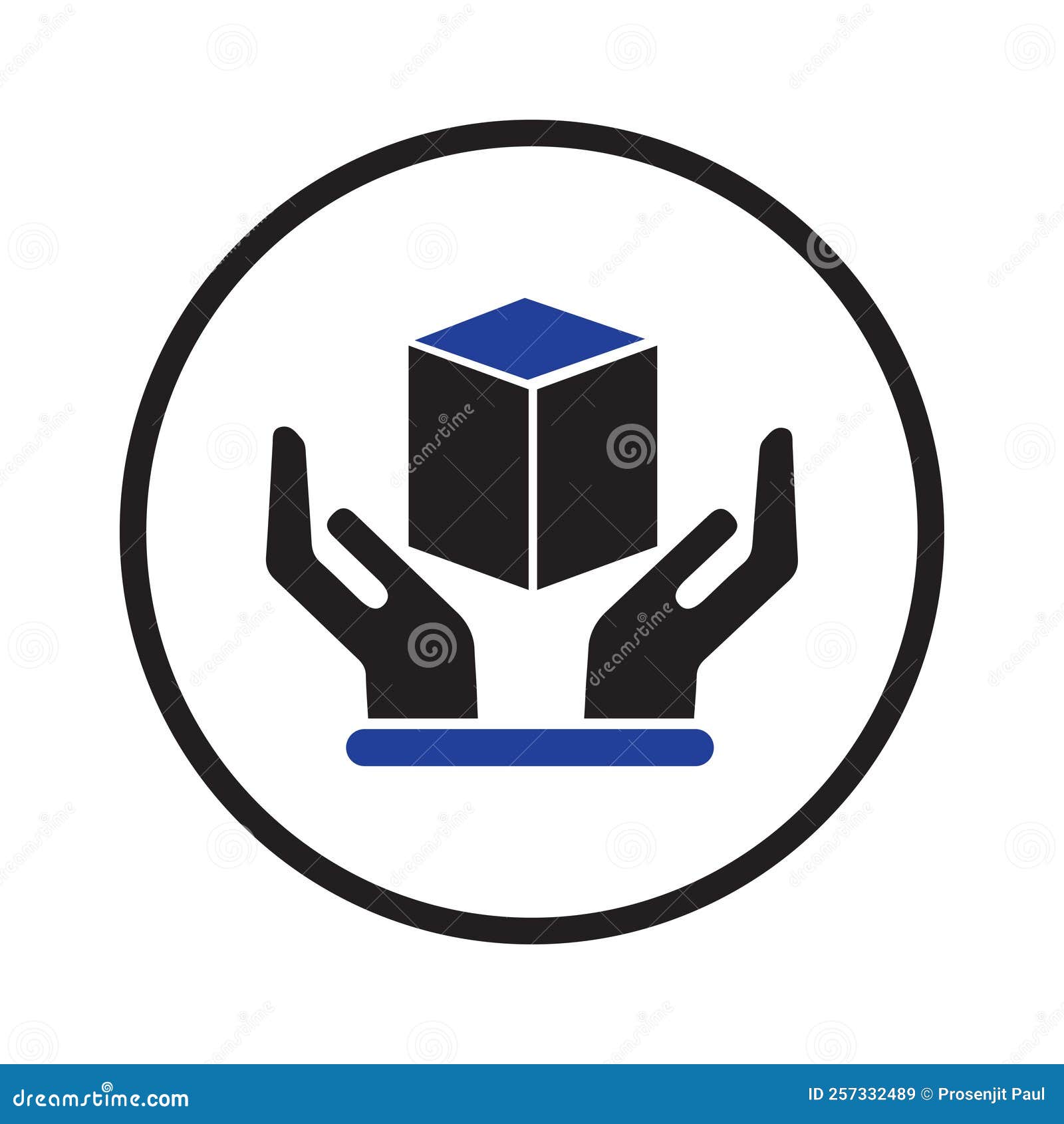 Parcel on Hand Delivery Icon Stock Vector - Illustration of send ...