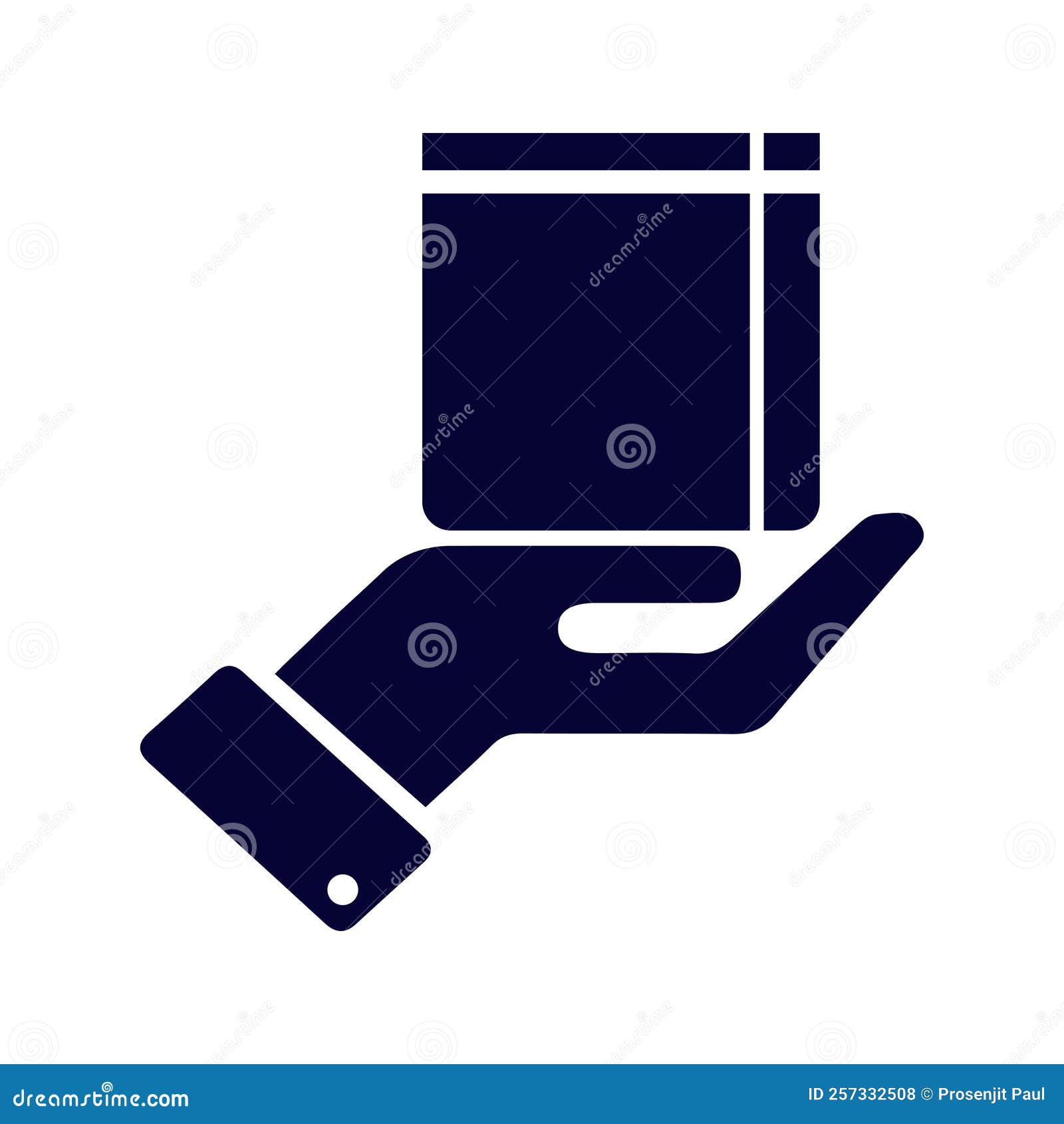 Parcel on Hand Delivery Icon Stock Vector - Illustration of carton ...