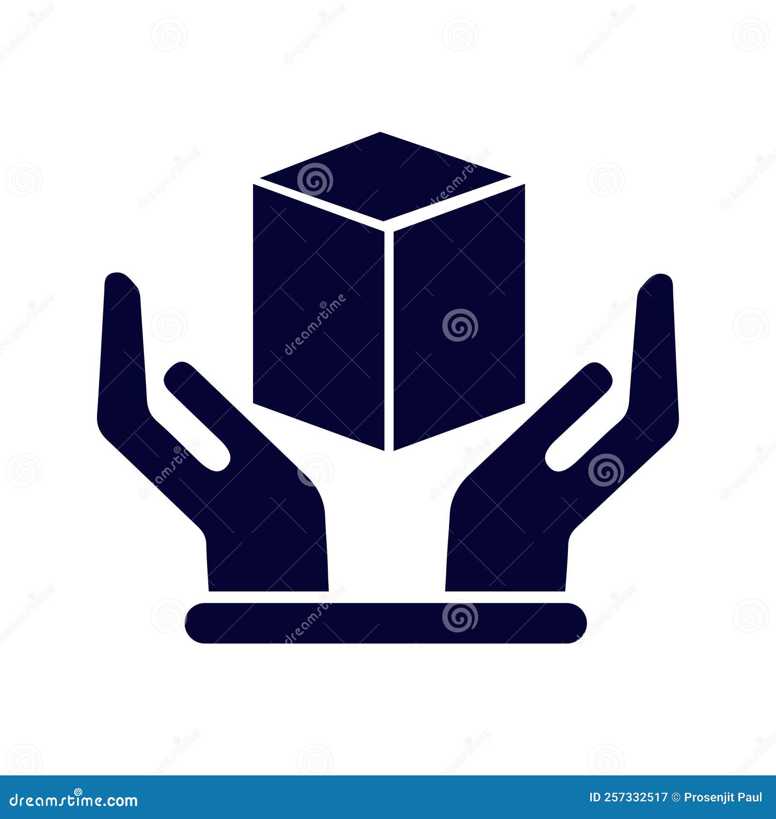 Parcel on Hand Delivery Icon Stock Vector - Illustration of order, fast ...