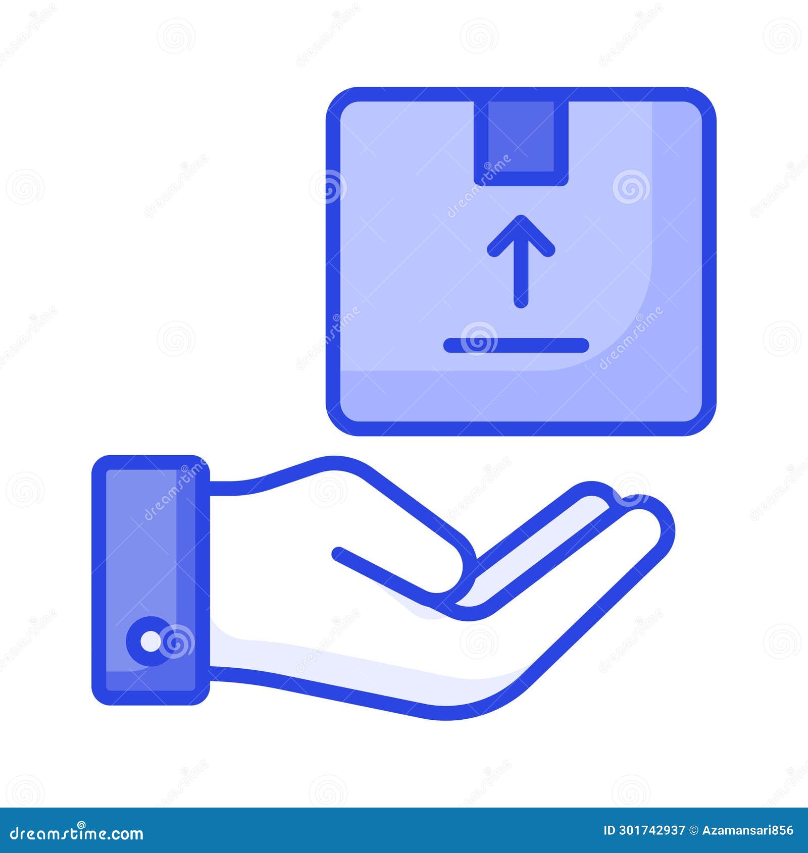 Parcel on Hand Showing Concept Icon of Parcel Care Icon Stock Vector ...