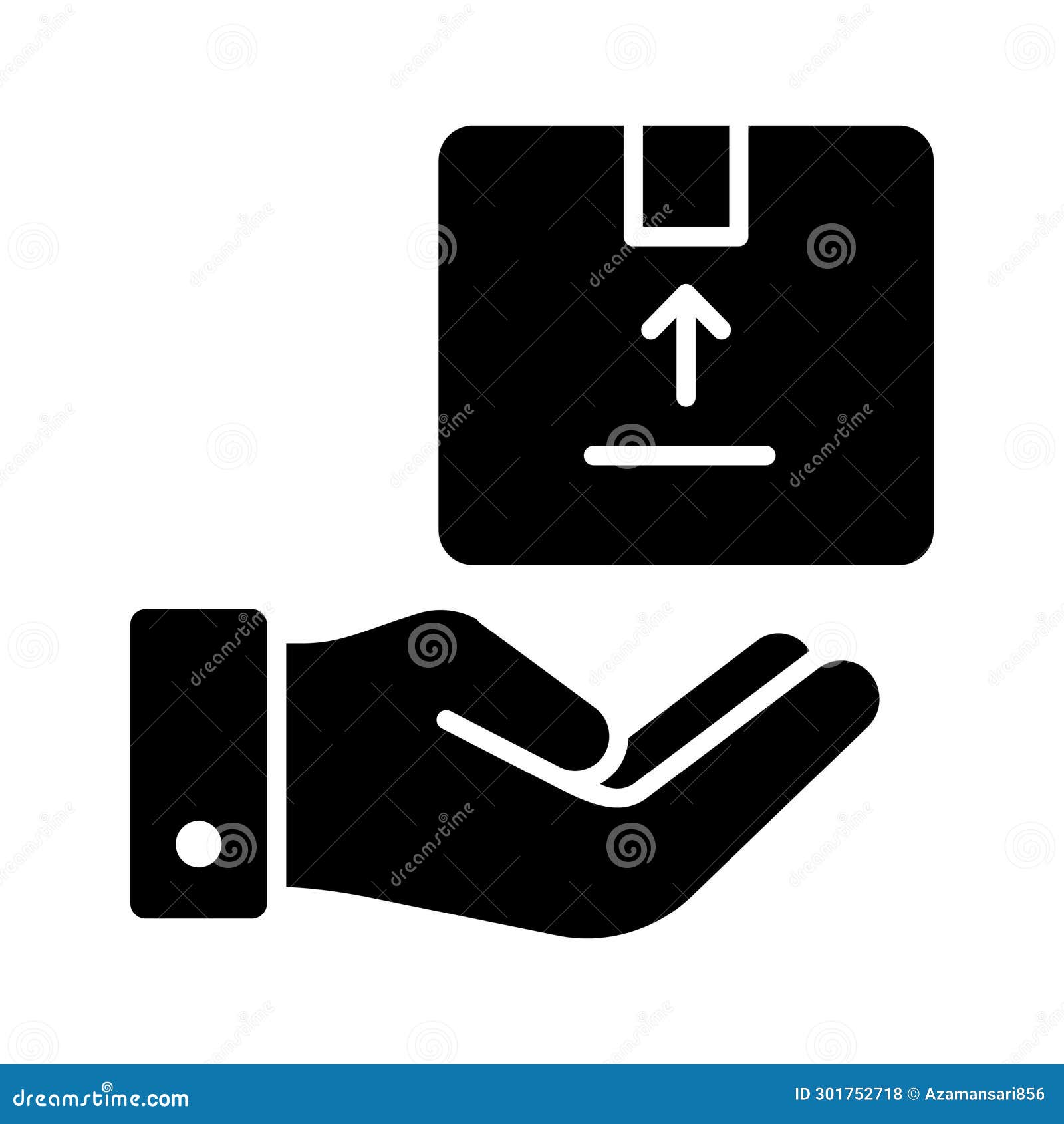 Parcel on Hand Showing Concept Icon of Parcel Care Icon Stock Vector ...