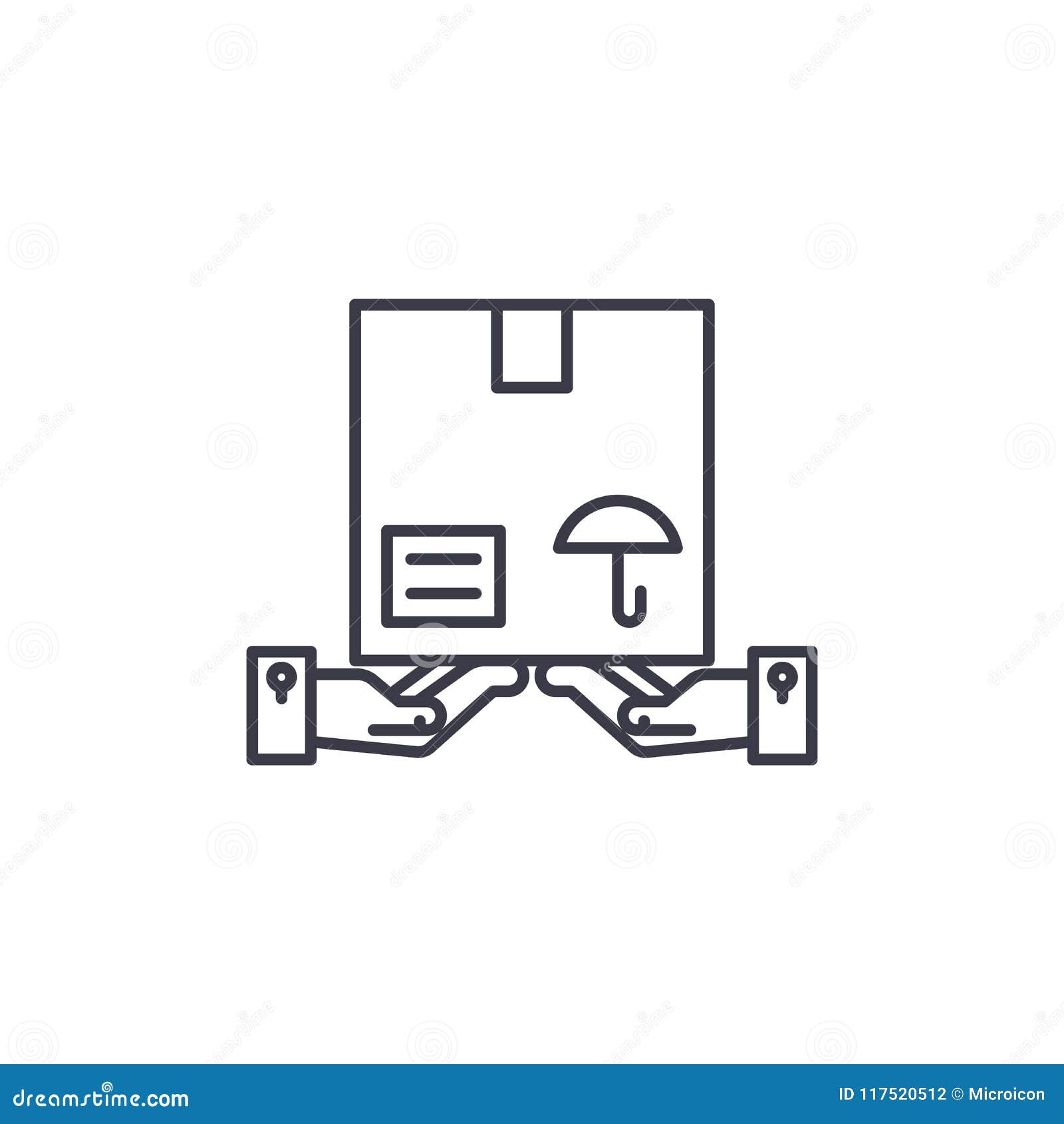 Parcel Handling Linear Icon Concept. Parcel Handling Line Vector Sign ...