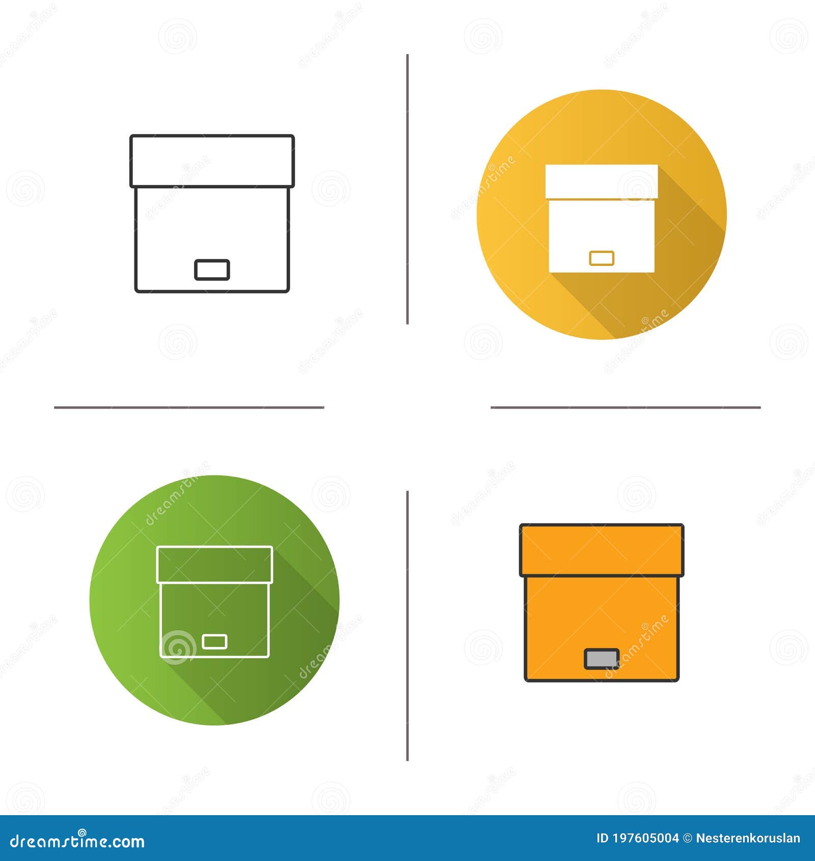 Parcel icon stock vector. Illustration of color, drop - 197605004