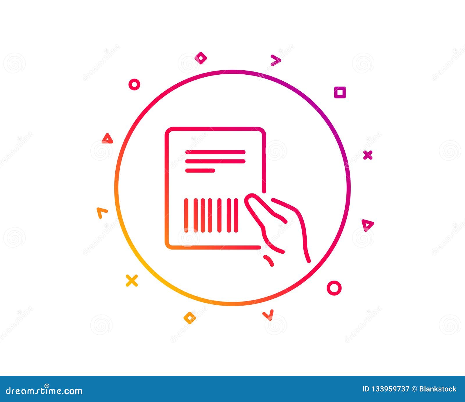 Parcel Invoice Line Icon. Delivery Document. Vector Stock Vector ...