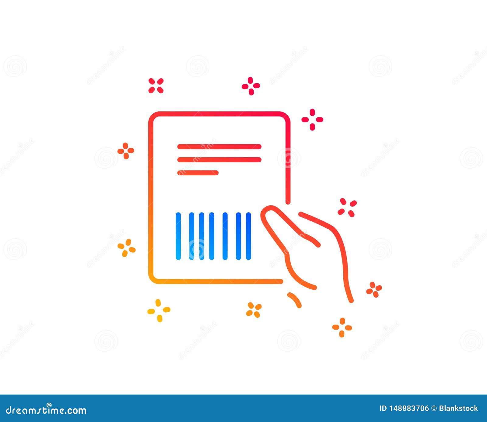 Parcel Invoice Line Icon. Delivery Document. Vector Stock Vector ...