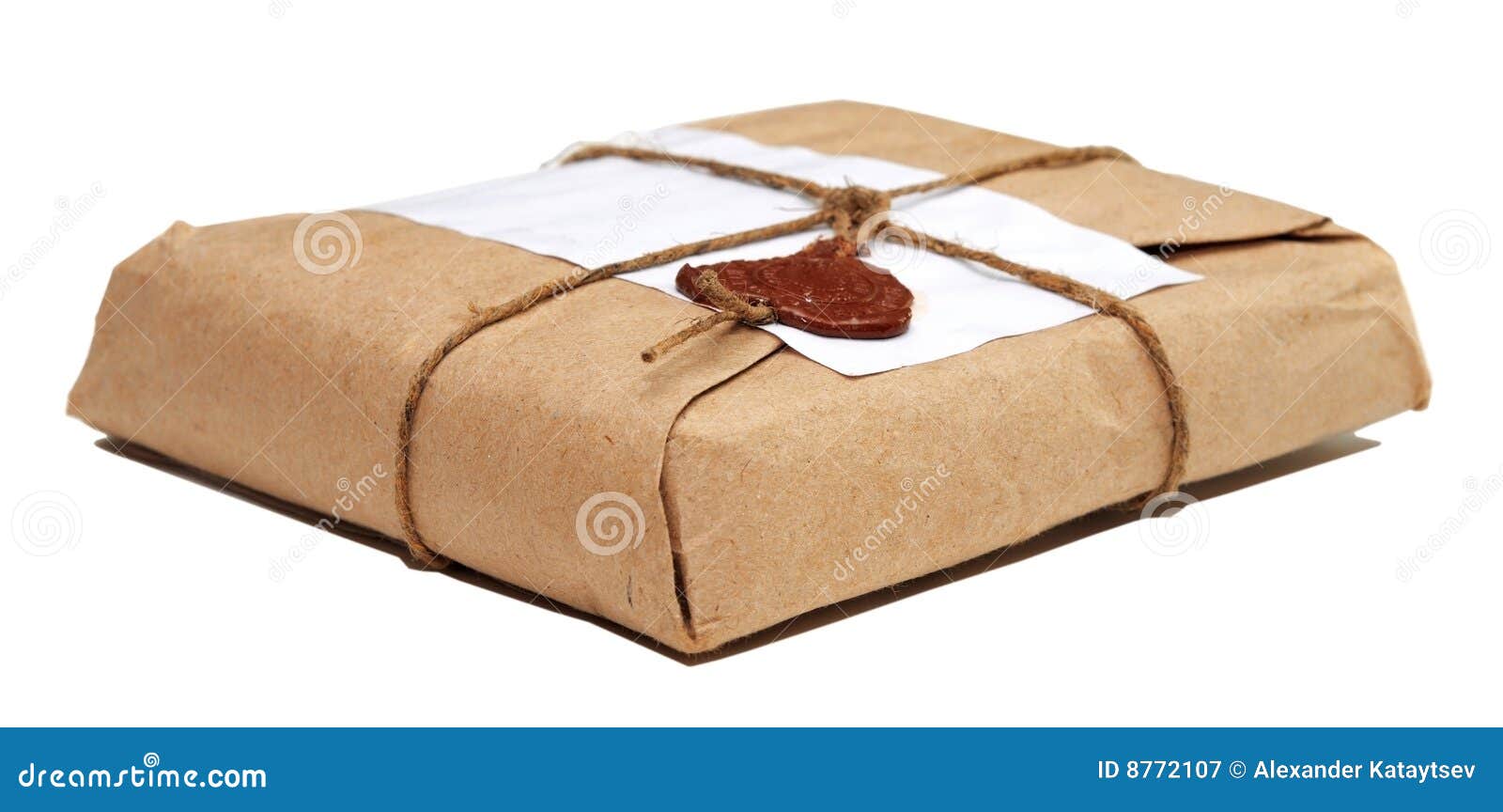 Parcel isolated on white stock image. Image of arrive - 8772107