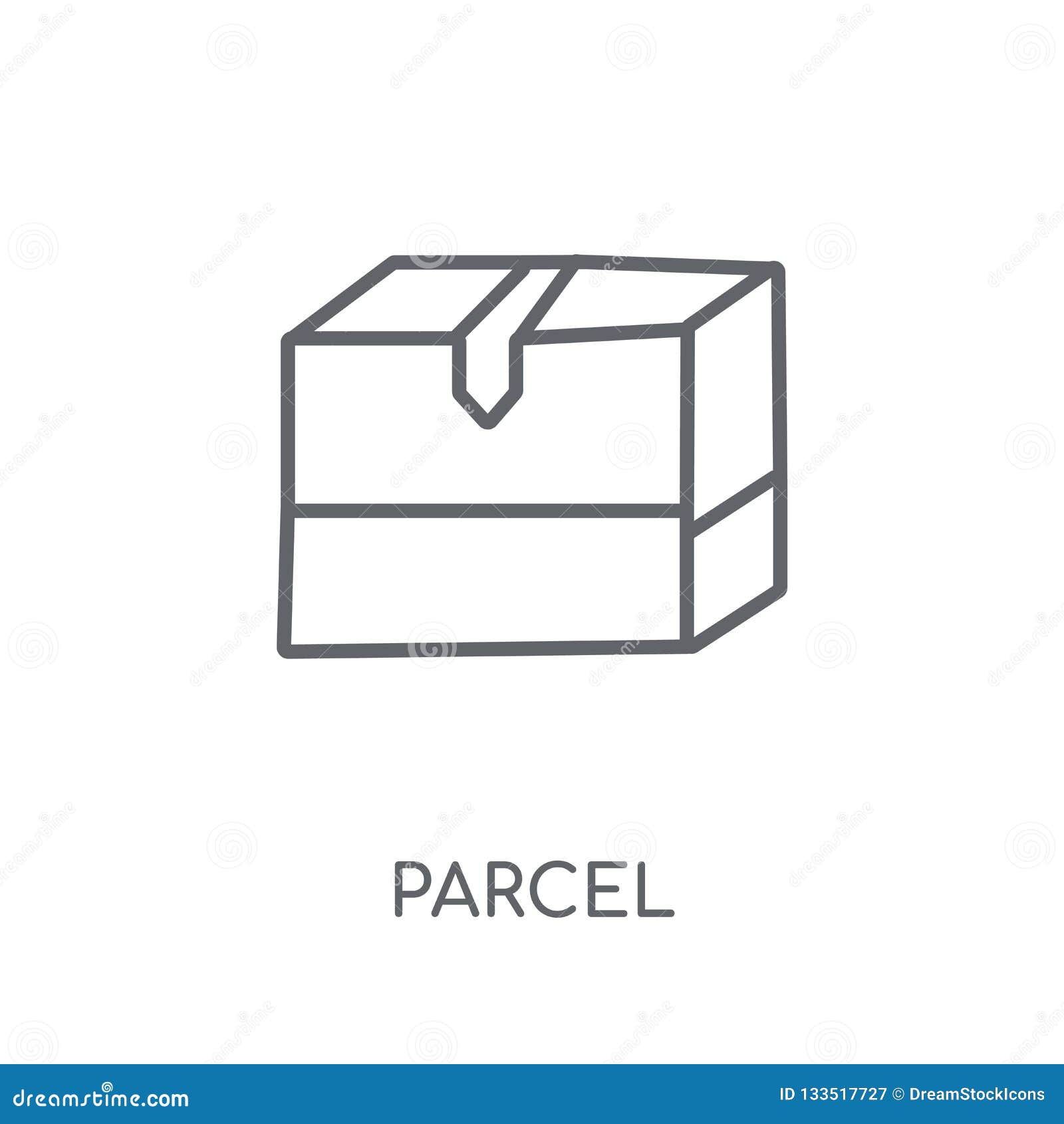 Parcel Linear Icon. Modern Outline Parcel Logo Concept on White Stock ...