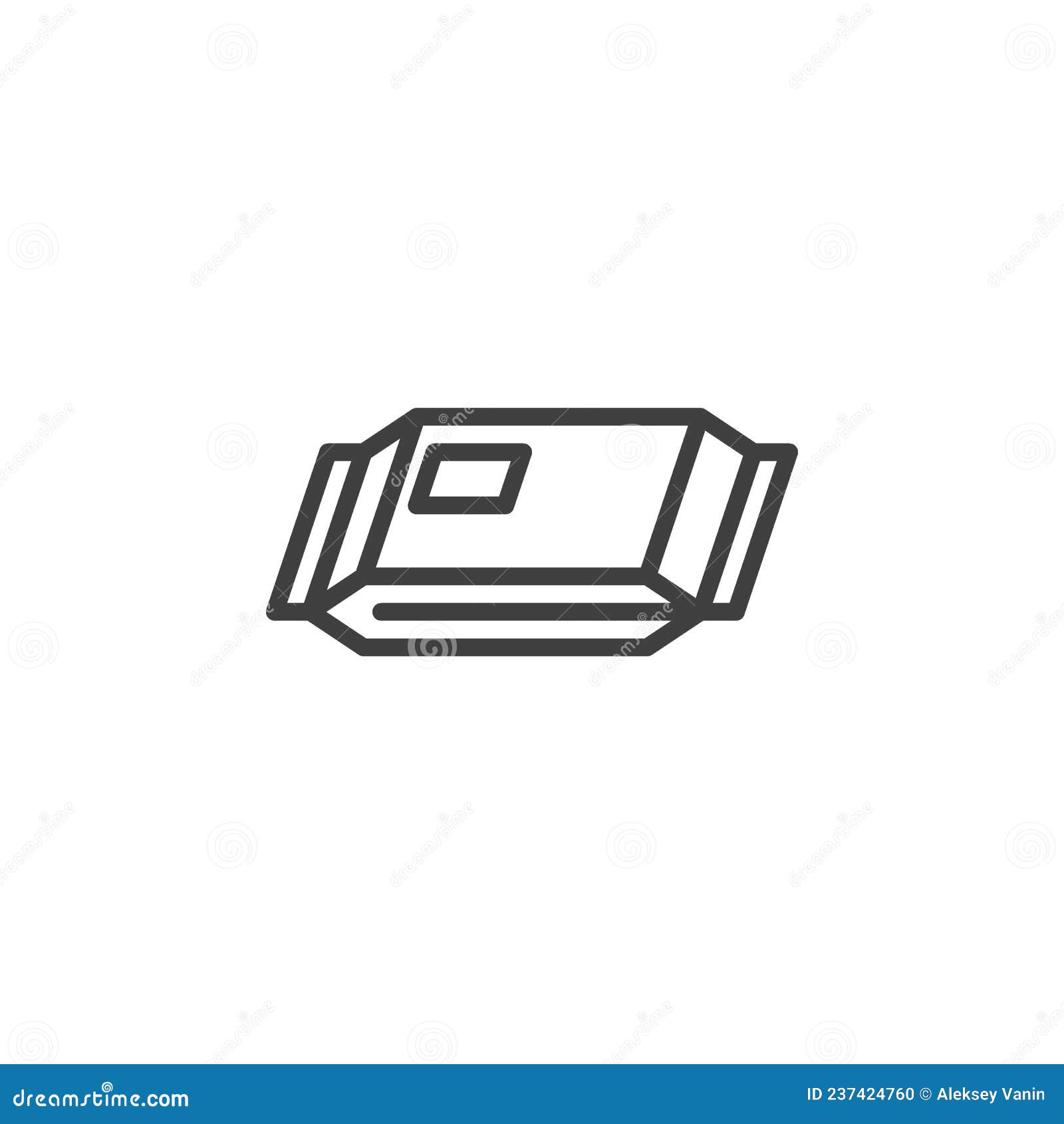 Parcel pack line icon stock vector. Illustration of editable - 237424760