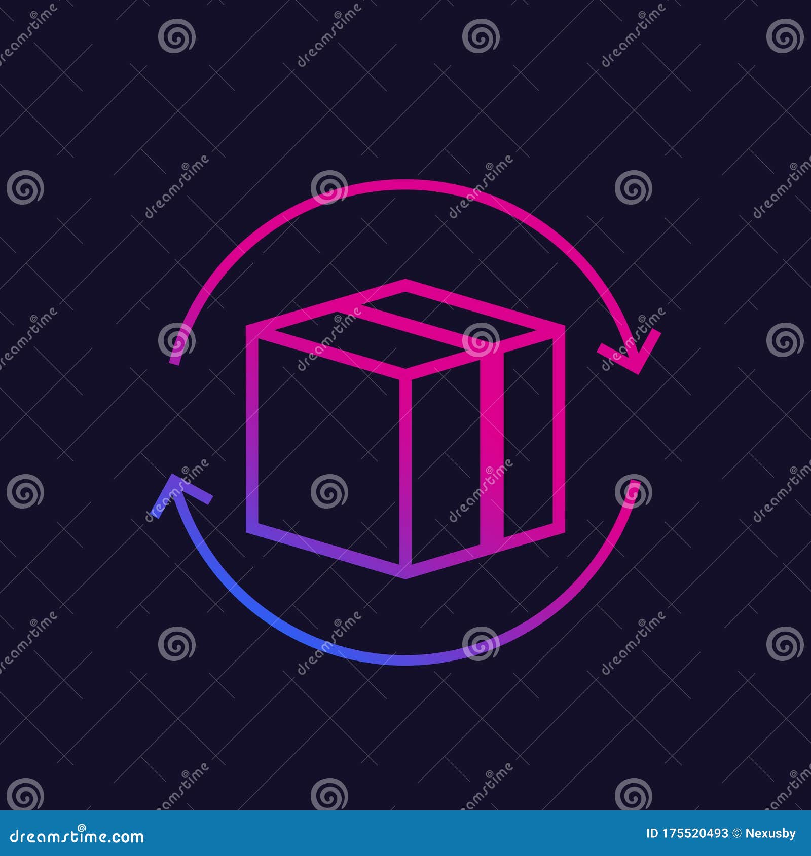 Package Return White Icons On Edged Square Buttons Cartoon Vector ...