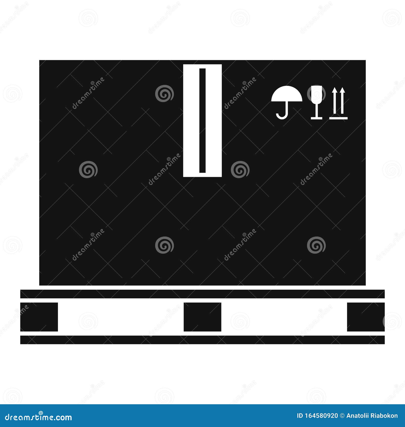 Parcel Pallet Icon, Simple Style Stock Vector - Illustration of post ...