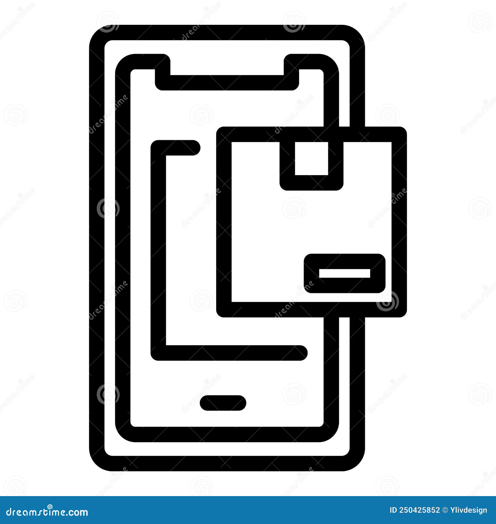 Parcel Phone Tracking Icon Outline Vector. Maritime Port Stock Vector ...