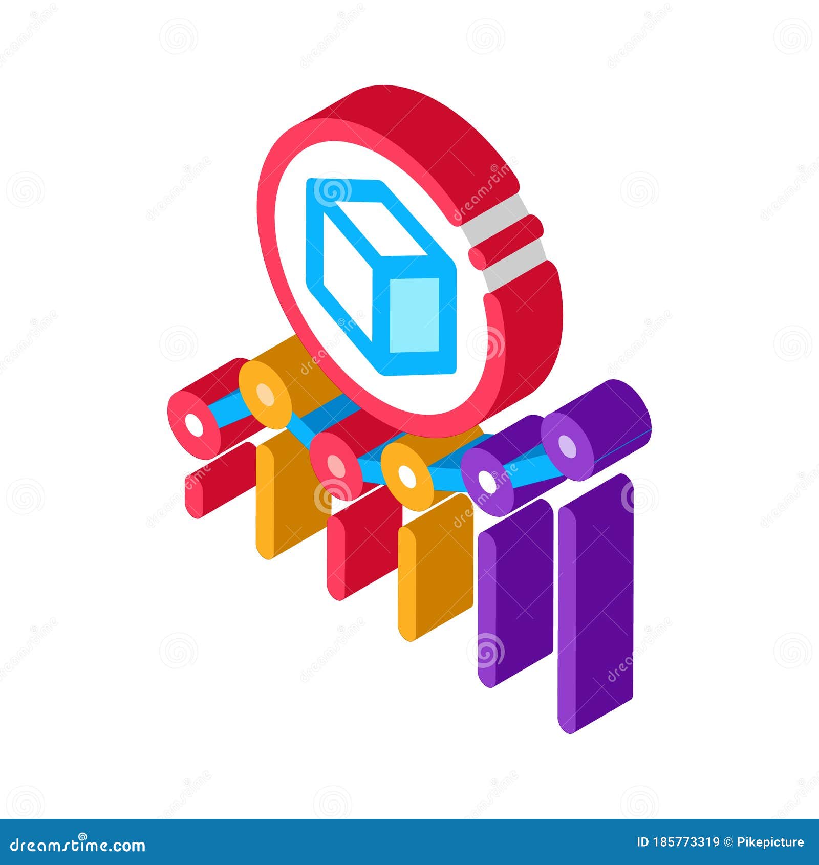 Parcel Pick-up Points Isometric Icon Vector Illustration Stock Vector ...