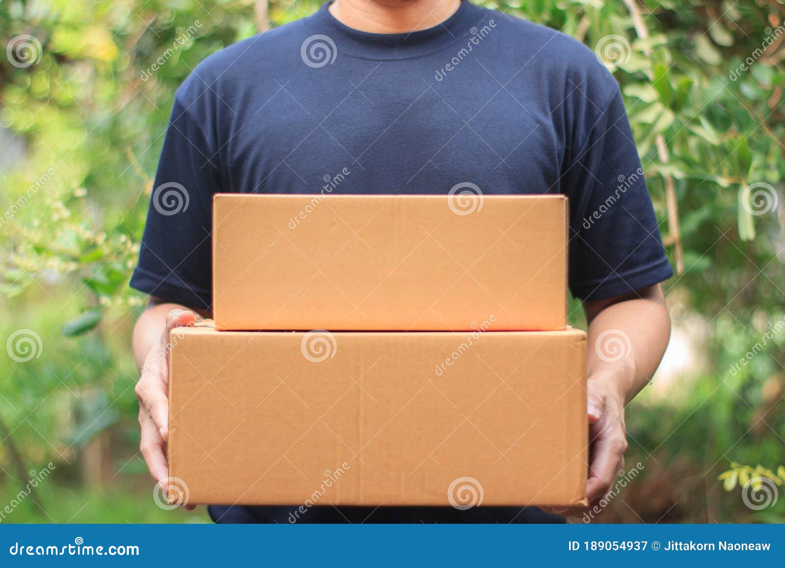 Parcel Post Delivery Service Box Packaging Order Delivery Stock Image ...