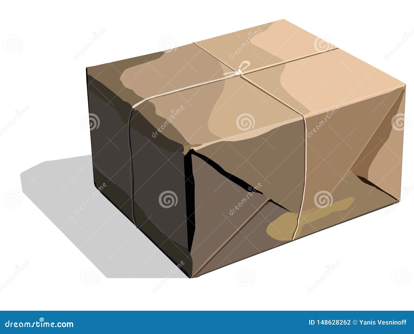 Parcel post vector drawing stock illustration. Illustration of drawn ...