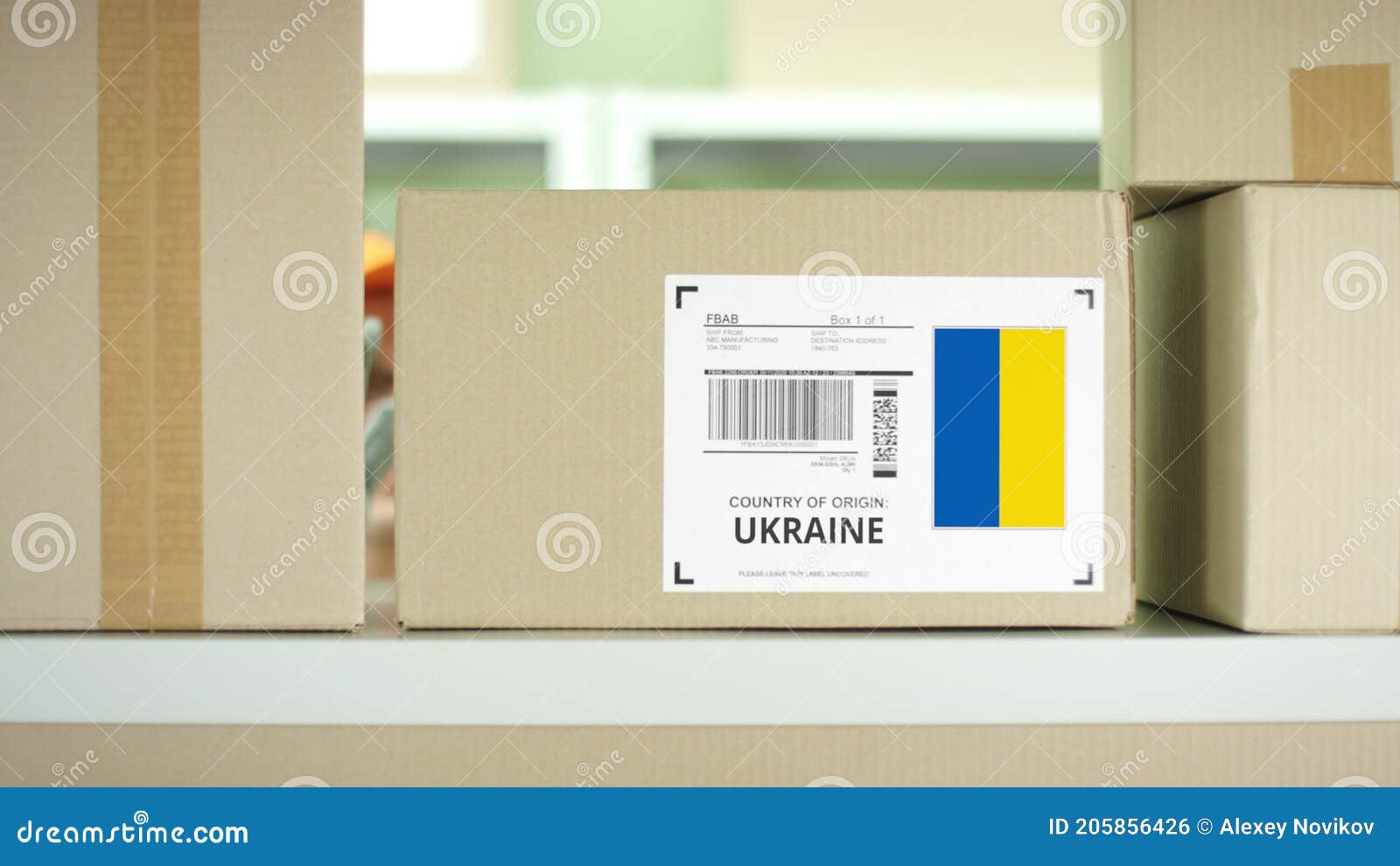 Parcel with Products from Ukraine Stock Photo - Image of export, carton ...