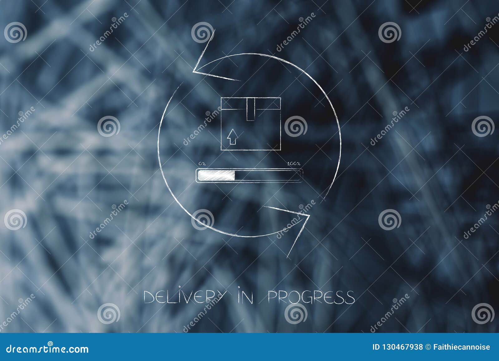 Parcel with Progress Bar and Refresh Symbol Stock Photo - Image of ...
