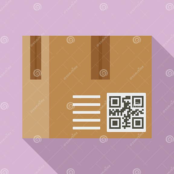 Parcel Qr Code Icon, Flat Style Stock Vector - Illustration of code ...