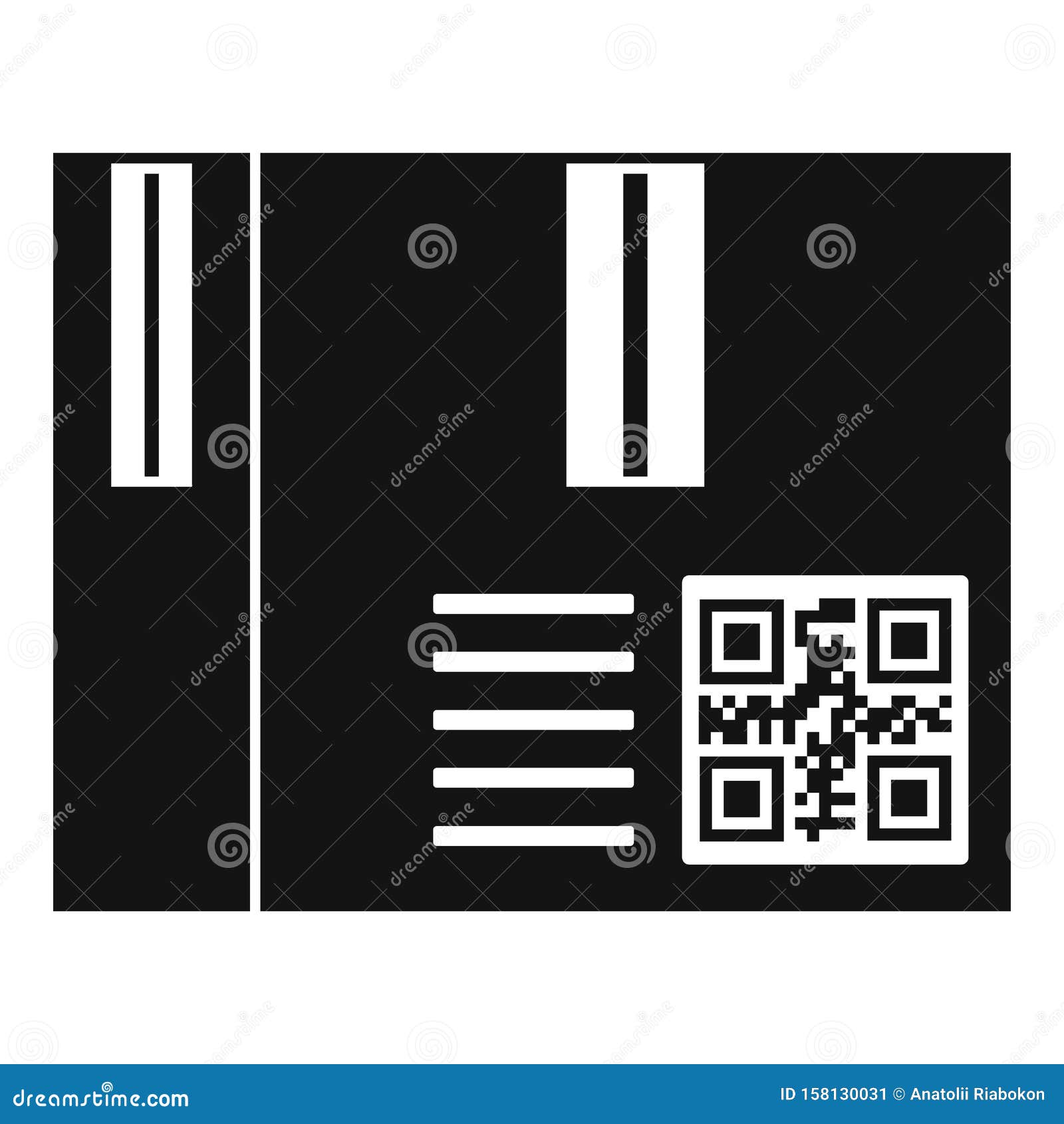 Parcel Qr Code Icon, Simple Style Stock Vector - Illustration of ...