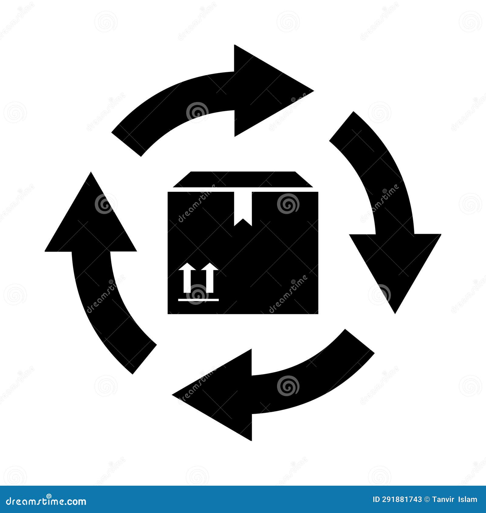 Parcel Return Icon stock vector. Illustration of repackaging - 291881743