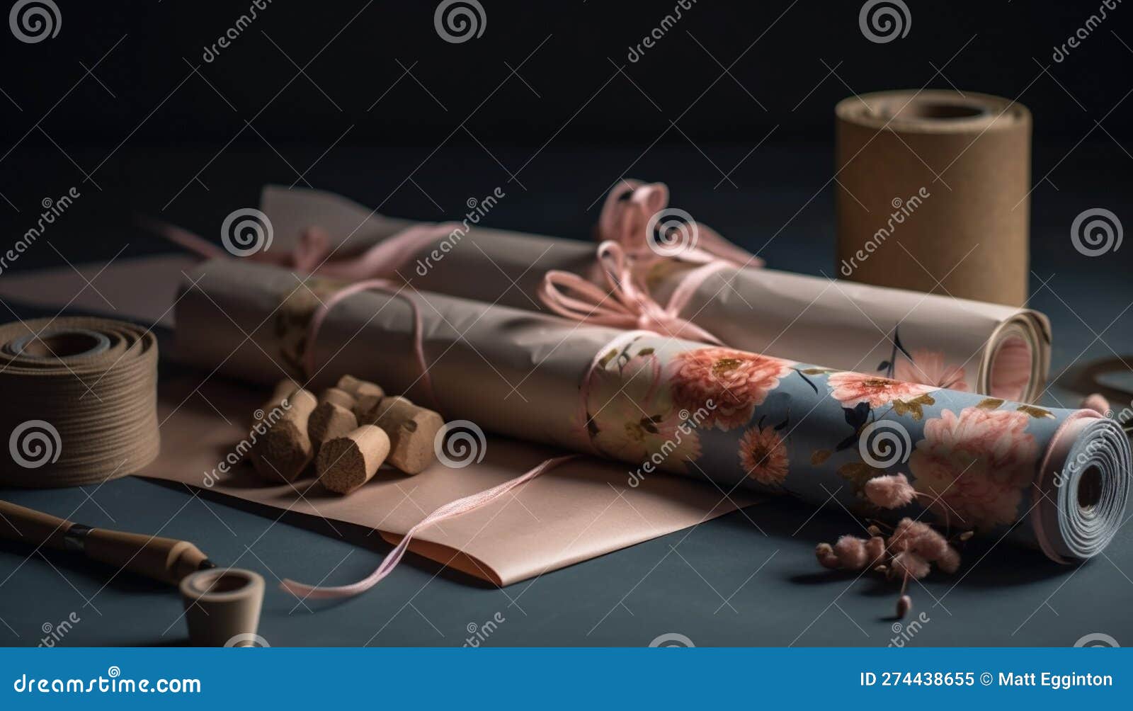 Parcel with Ribbon, Luxury Gift Stock Image - Image of ribbon, green ...