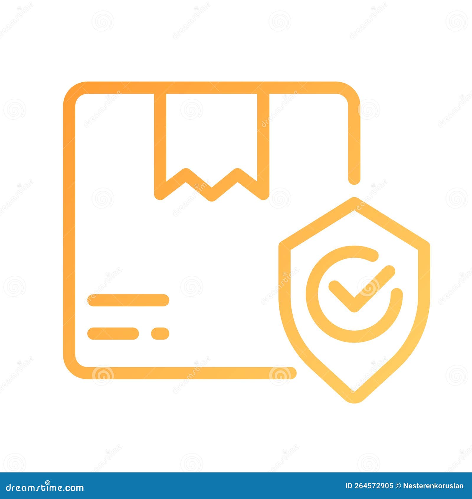 Parcel Safety Pixel Perfect Gradient Linear Vector Icon Stock Vector ...