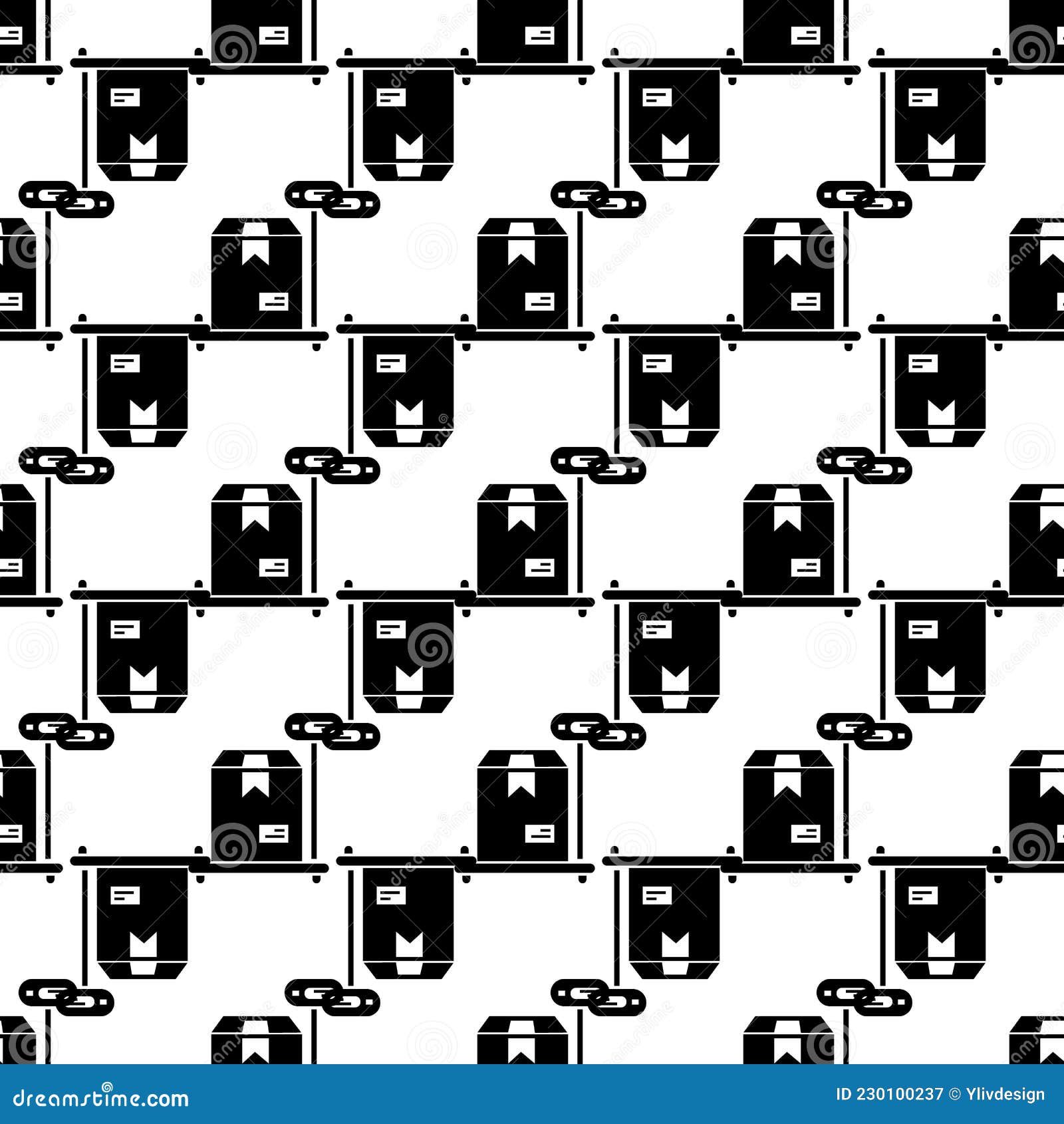 Parcel on Scales Pattern Seamless Vector Stock Vector - Illustration of ...