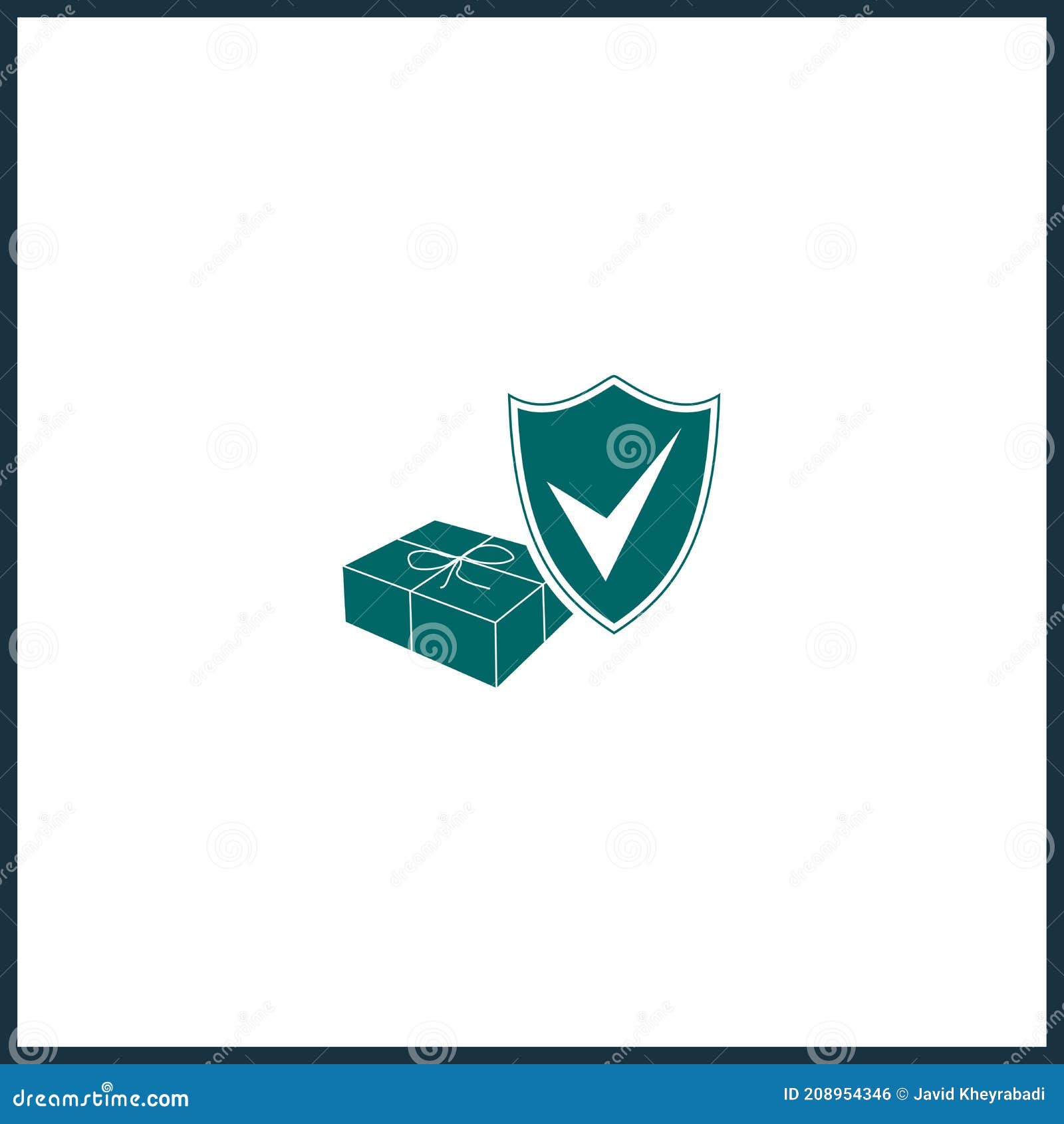 Parcel Security Vector Icon Delivery Security Simple Icon Stock ...