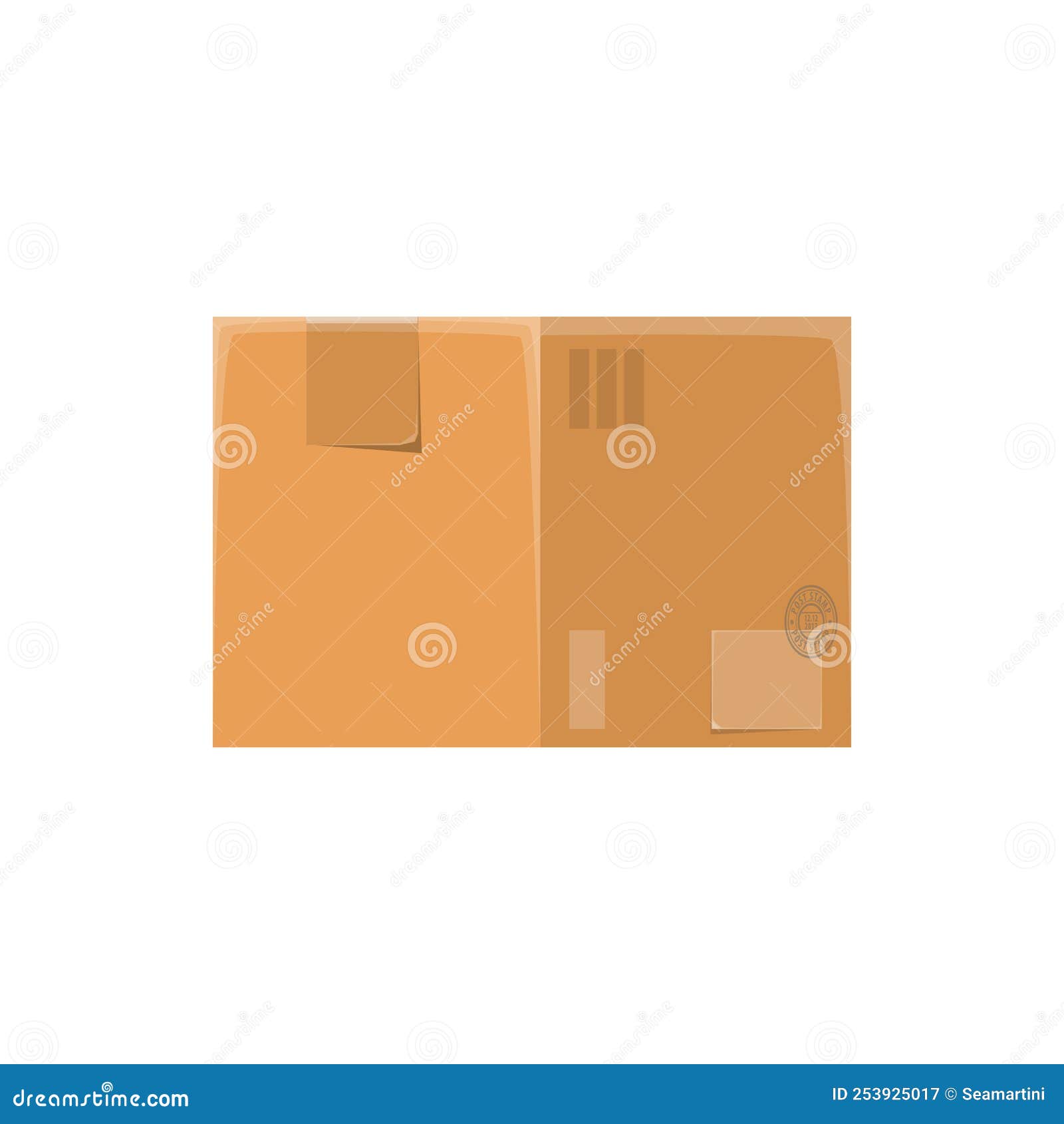 Parcel Side View Isolated Vector Stock Vector - Illustration of parcel ...