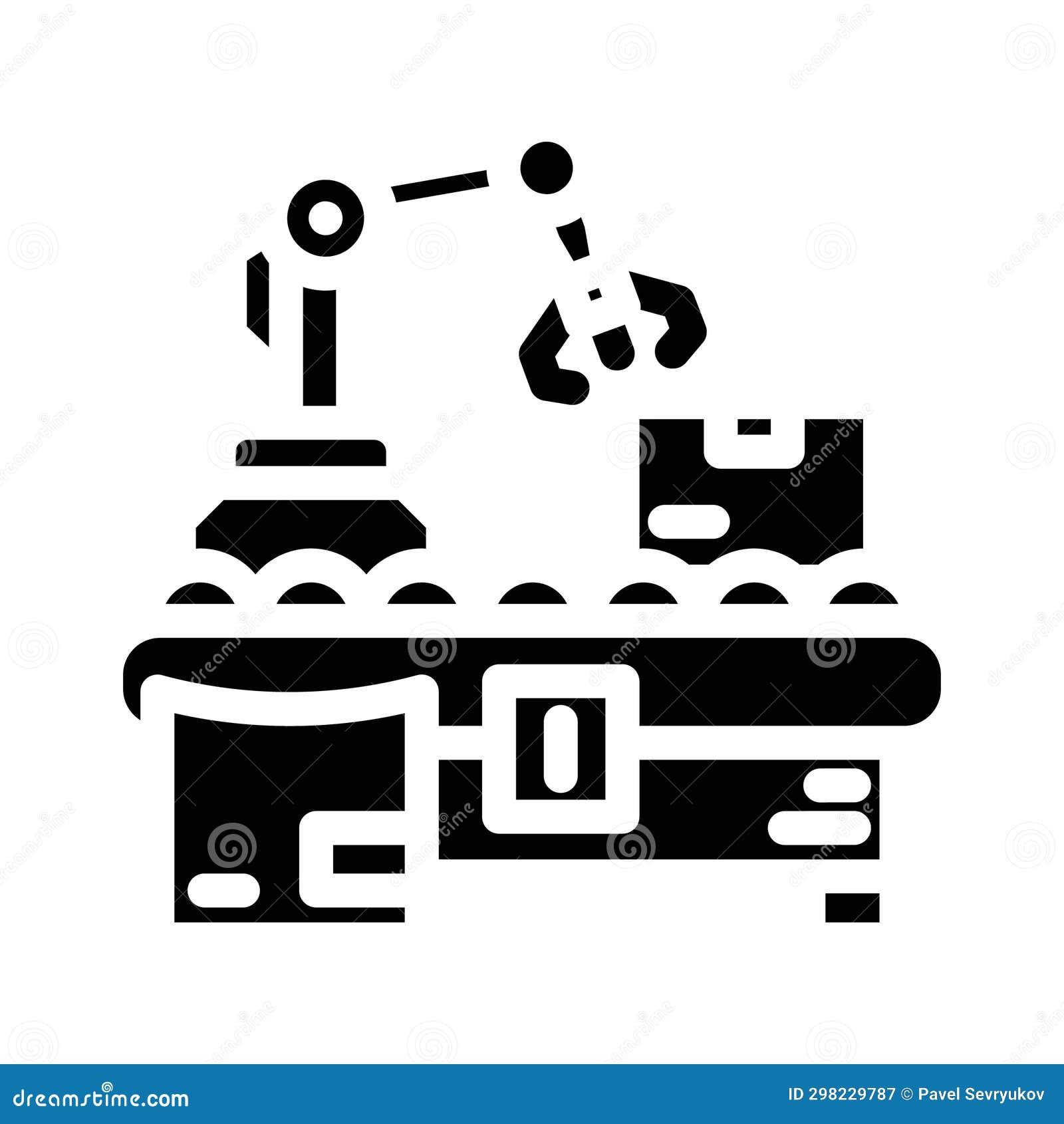 Parcel Sorting Autonomous Delivery Glyph Icon Vector Illustration Stock ...